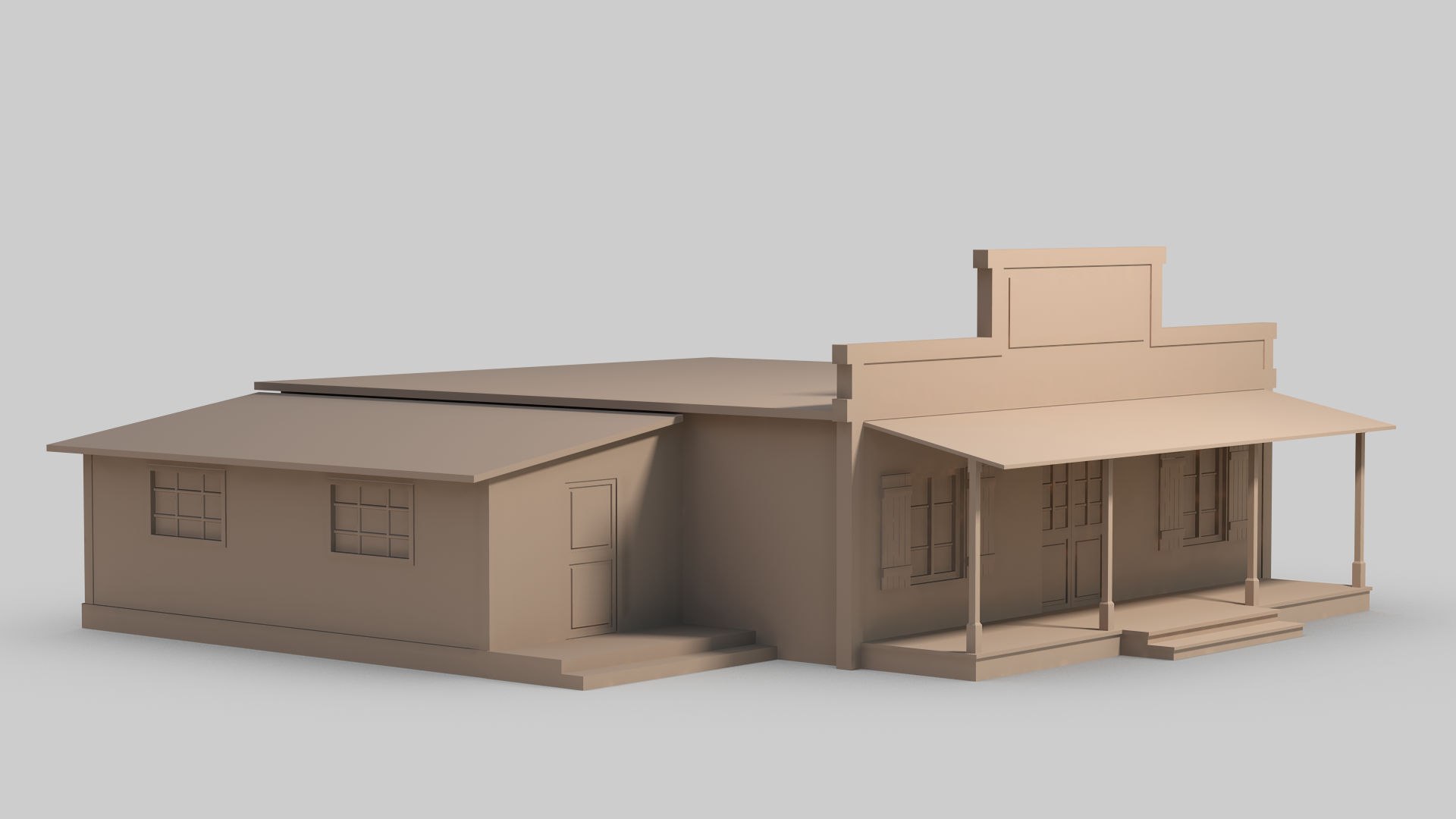 3D Wild West General Store Model - TurboSquid 2236607