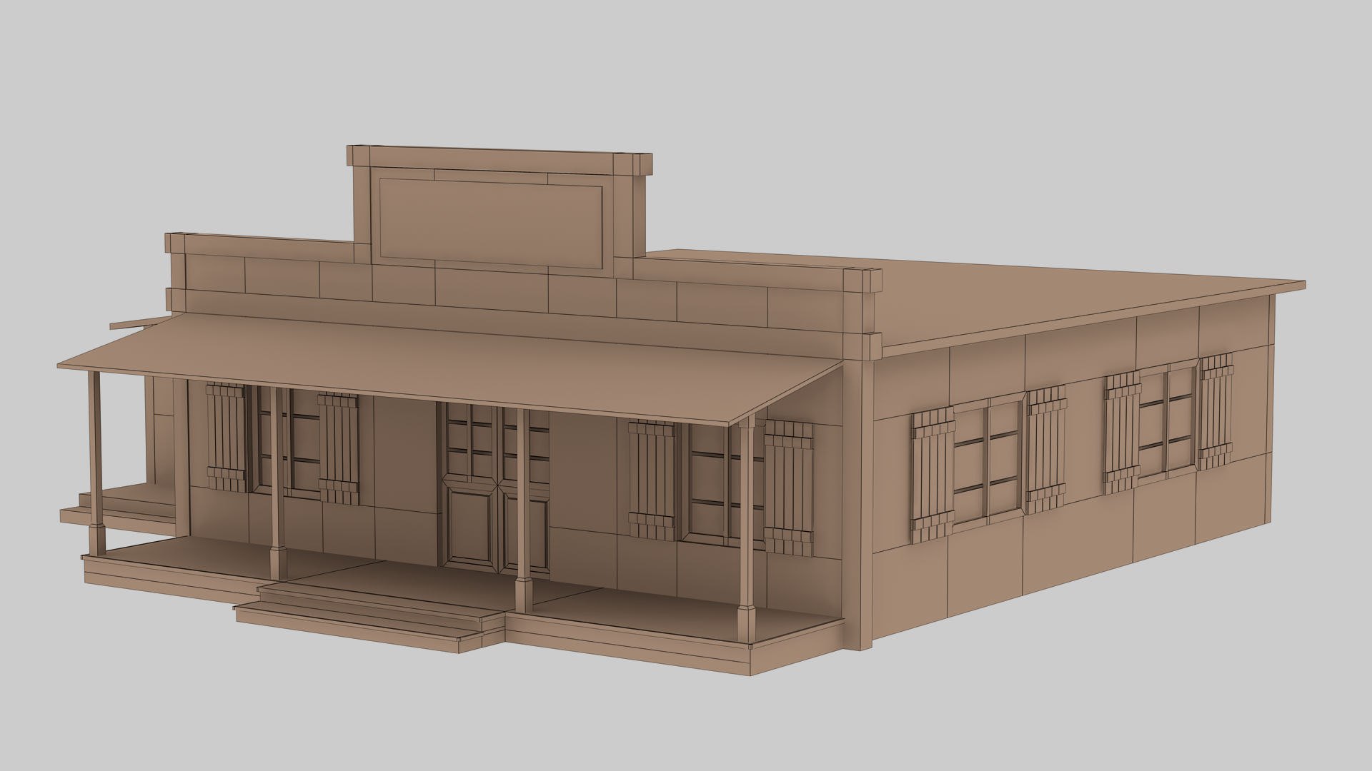 3D Wild West General Store Model - TurboSquid 2236607