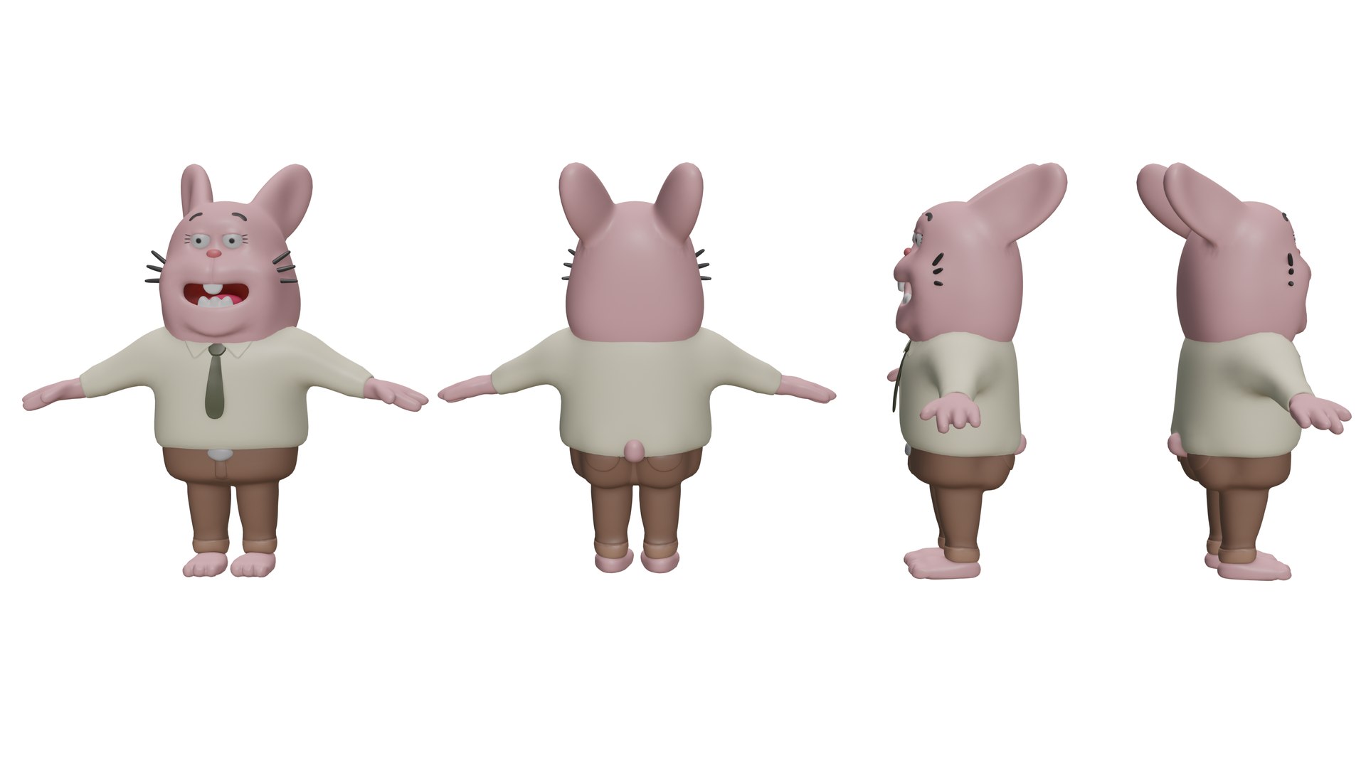 Richard Watterson Rigged 3D Model - The Amazing World Of Gumball 3D ...