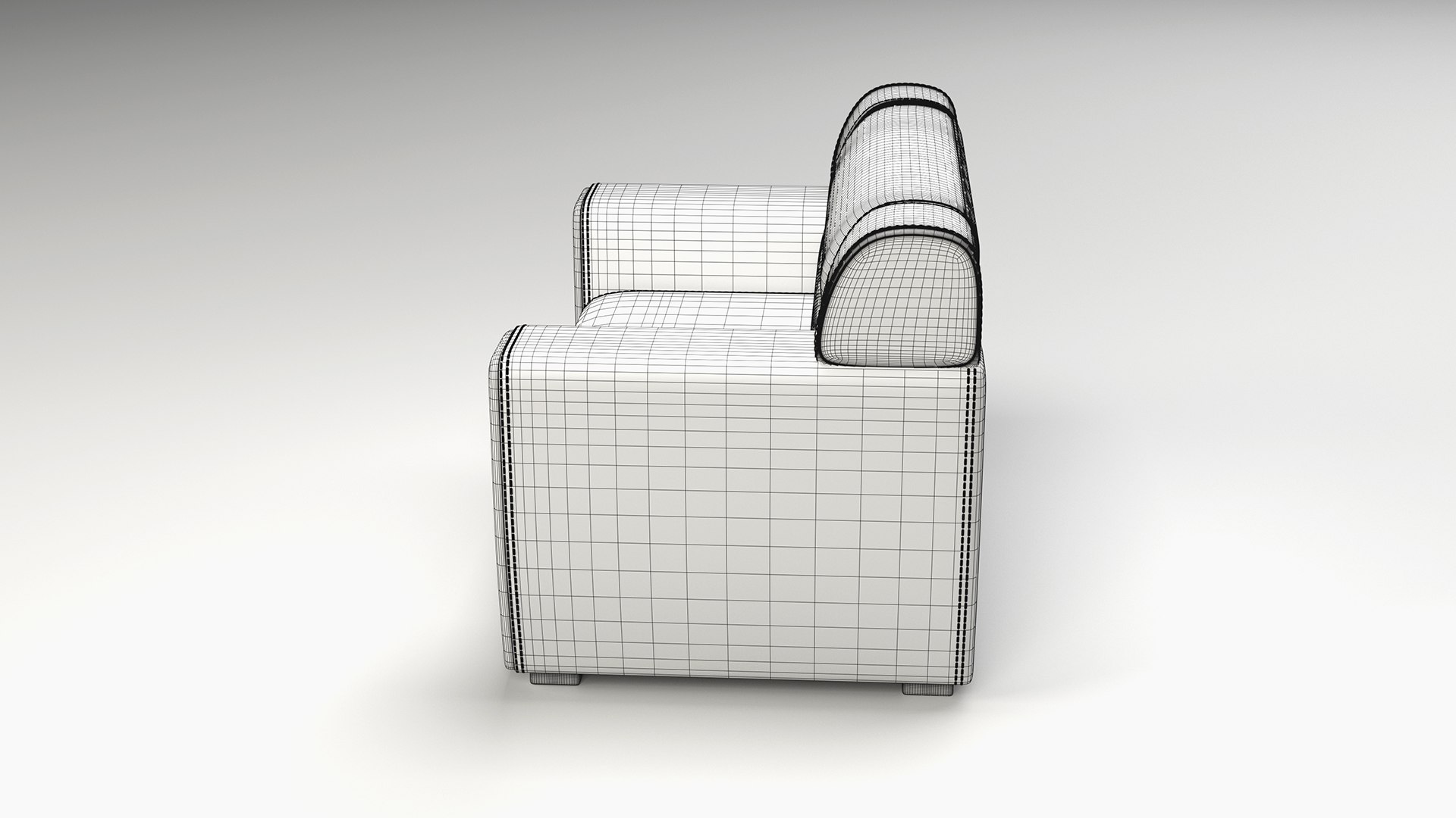 3D Leather Arm Chair Blend - TurboSquid 1968717