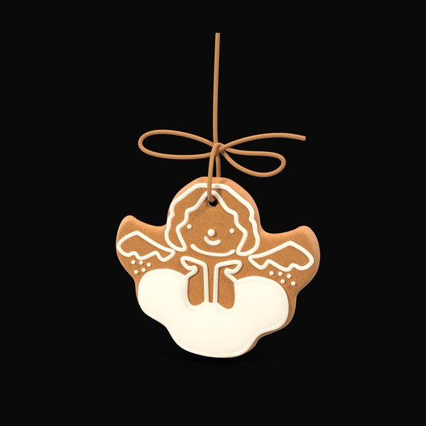 3d gingerbread cookie angel model