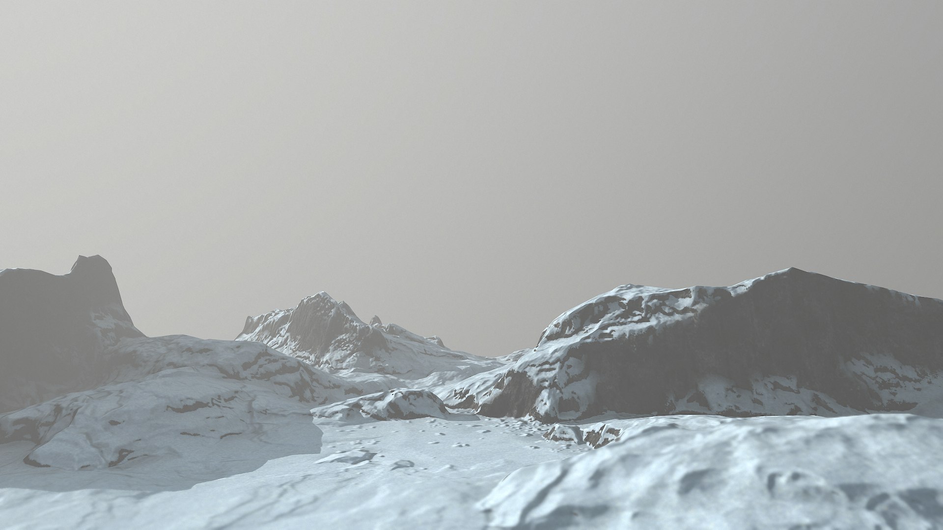 Snow Terrain 3D Model - TurboSquid 1406533