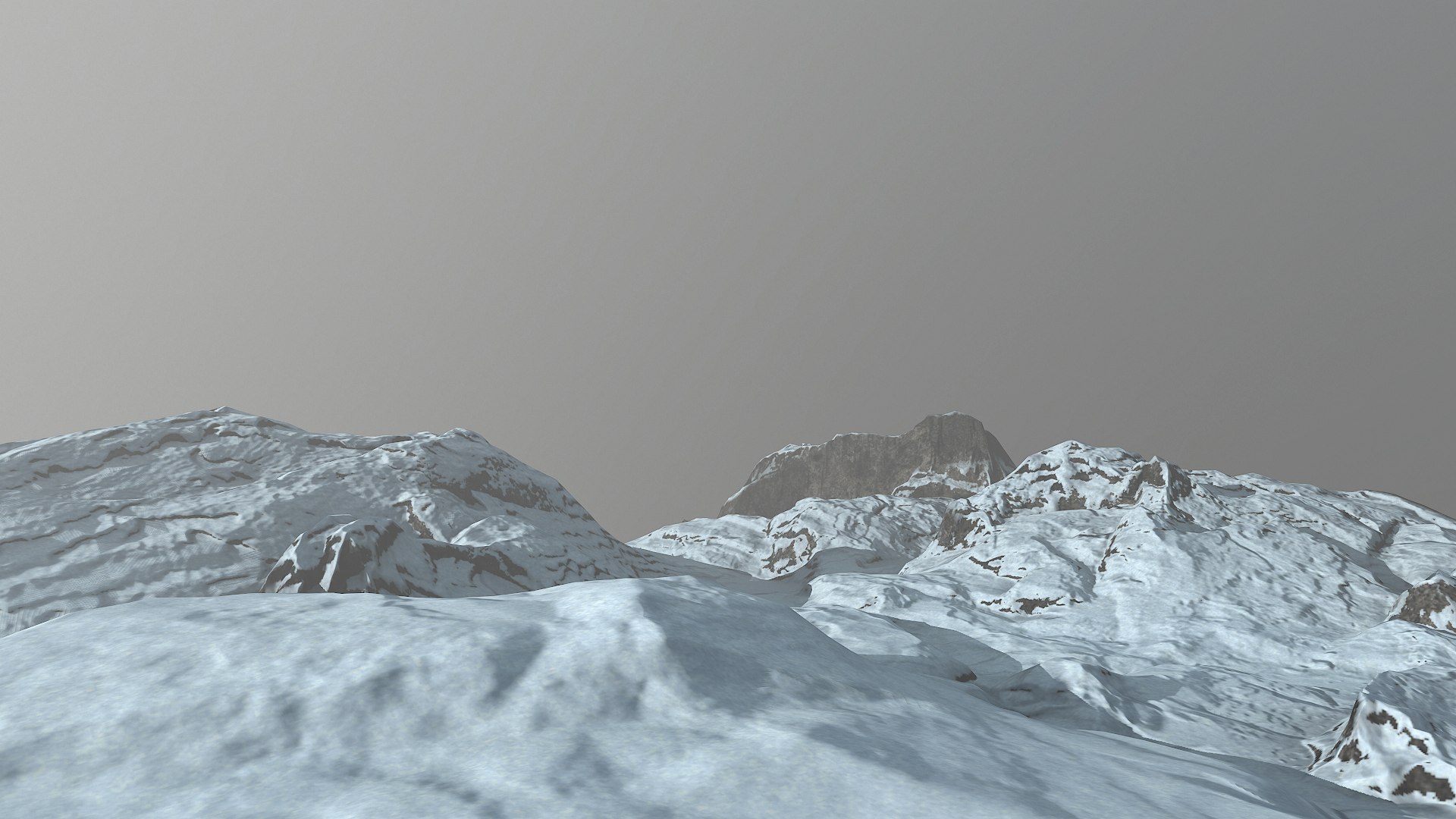 Snow Terrain 3D Model - TurboSquid 1406533