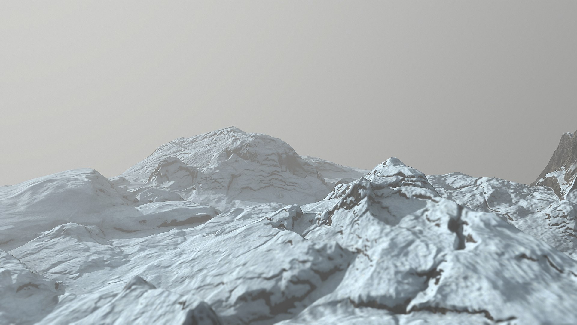 Snow Terrain 3D Model - TurboSquid 1406533