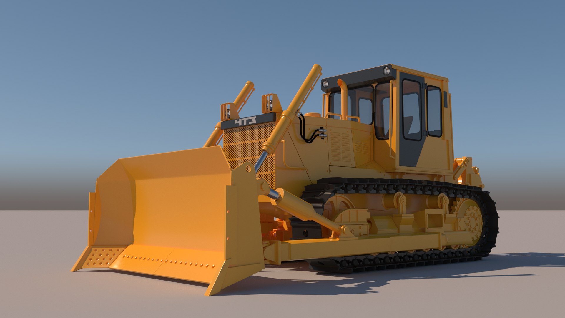 3D Bulldozer ChTZ 10M Model - TurboSquid 1983090