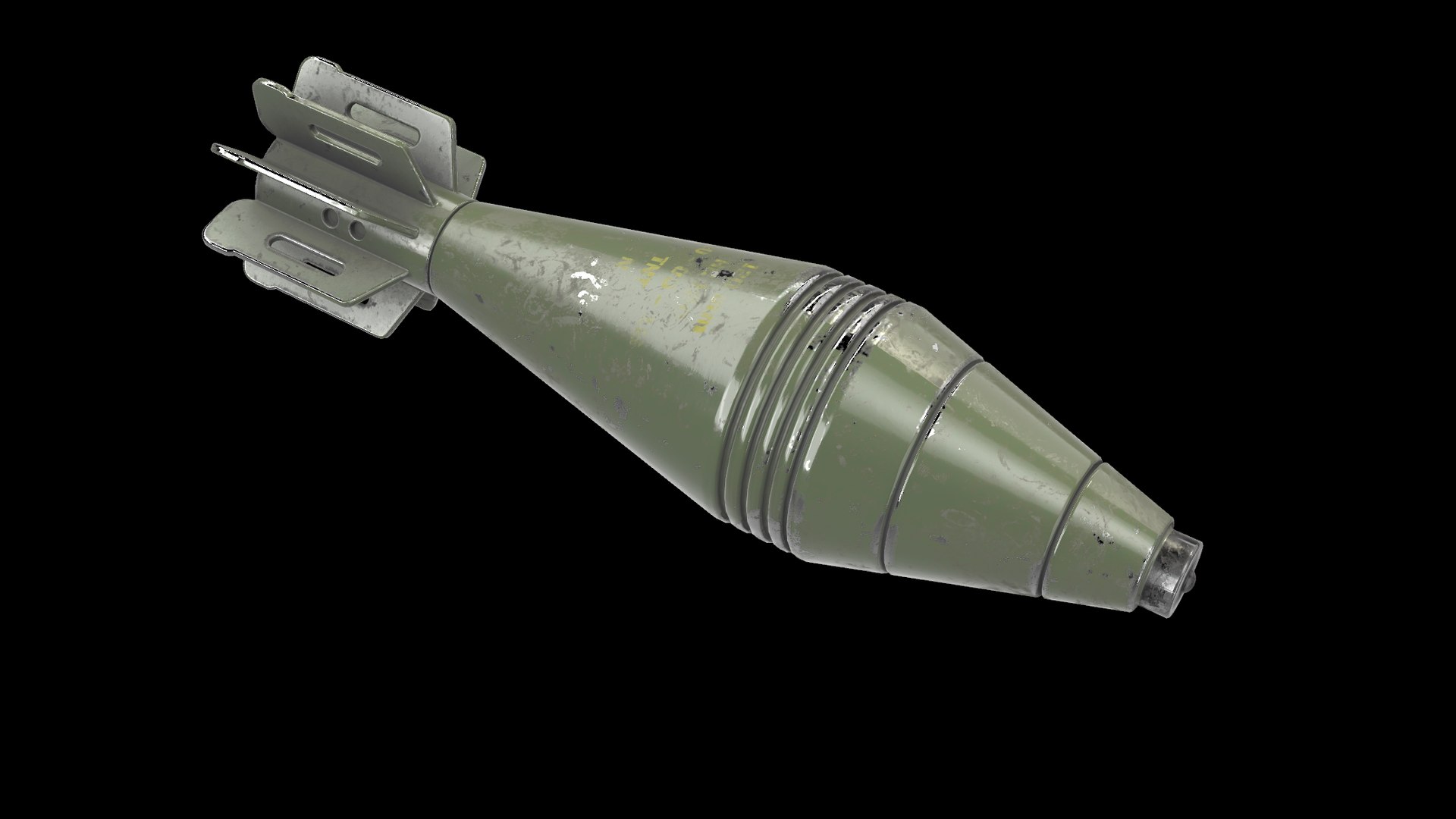 Mortar Round 3D - TurboSquid 2298860