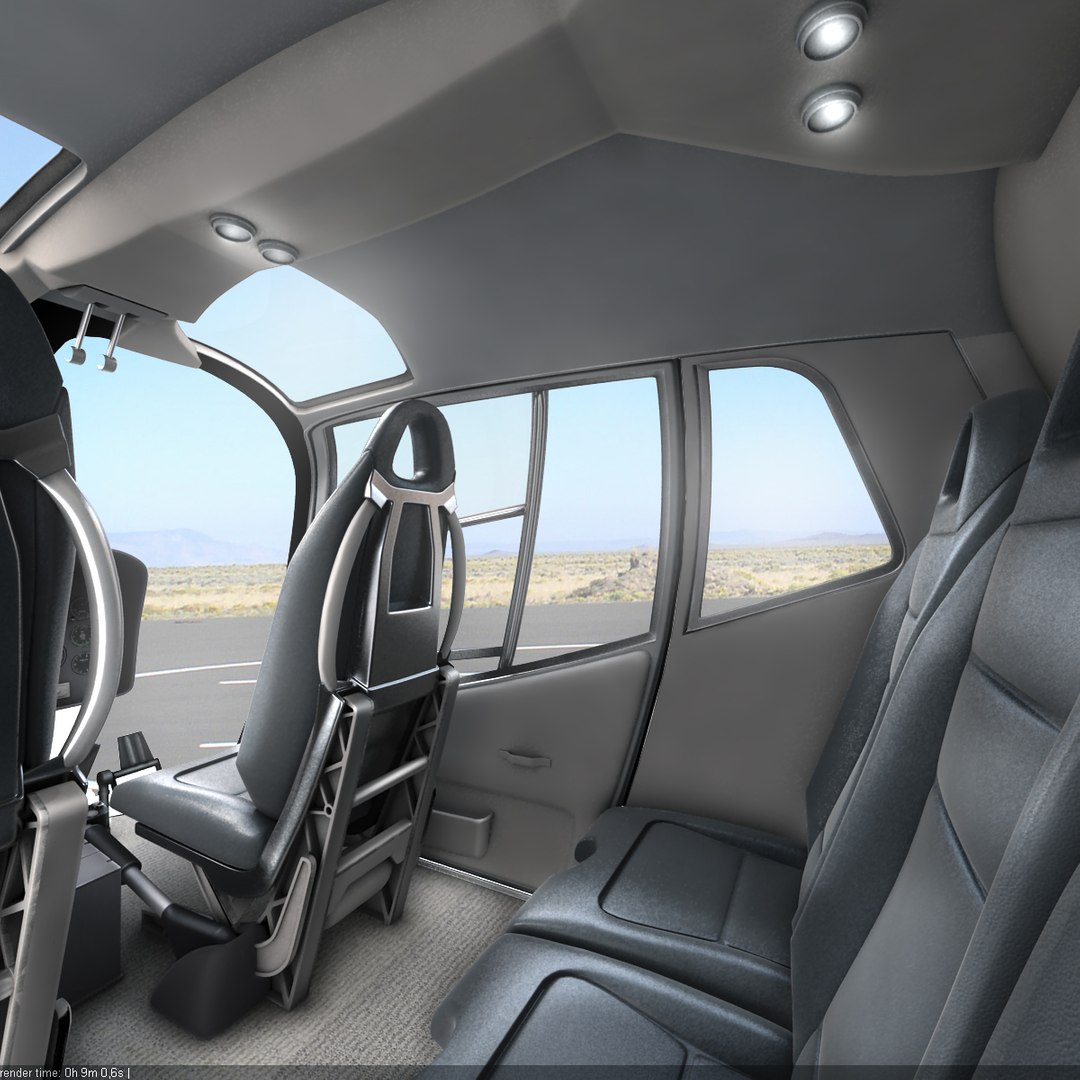 Eurocopter Ec 120 Helicopter Interior 3d Model