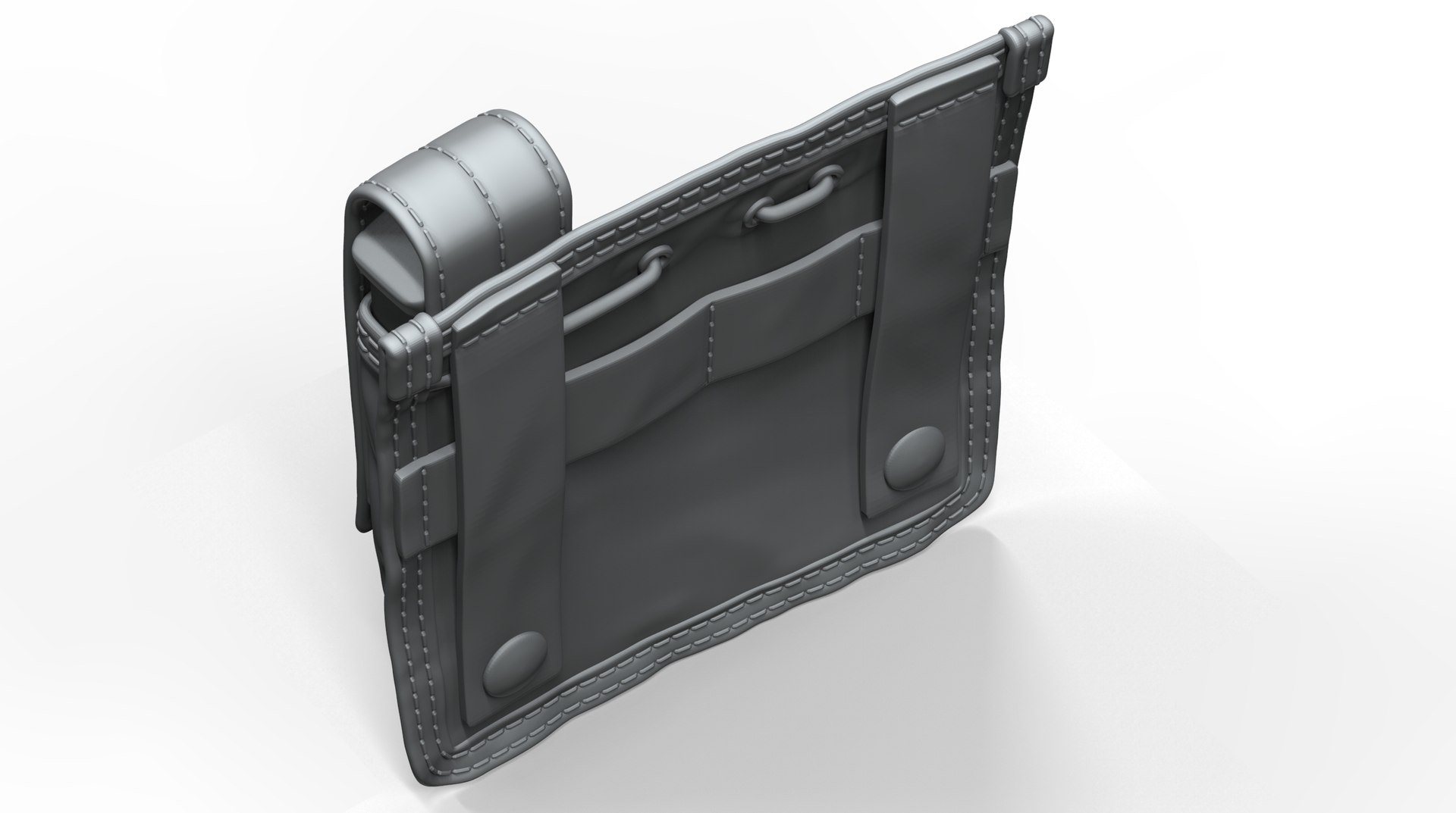 3D Model Zbrush Tactical Admin Pouch - TurboSquid 1652345