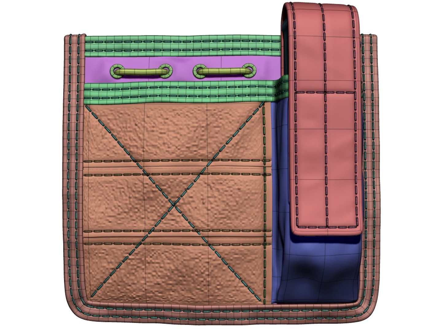 3D Model Zbrush Tactical Admin Pouch - TurboSquid 1652345