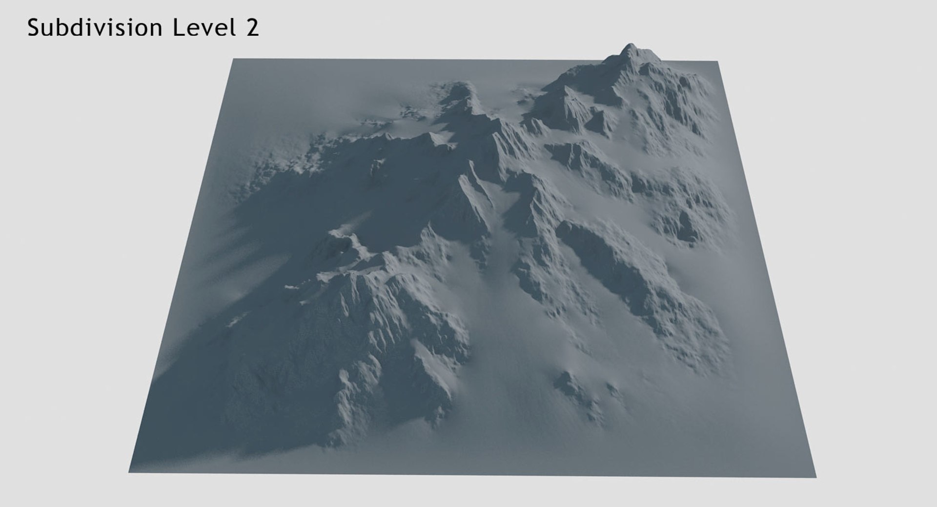 Mountain Terrain Landscape Snow 3d Model