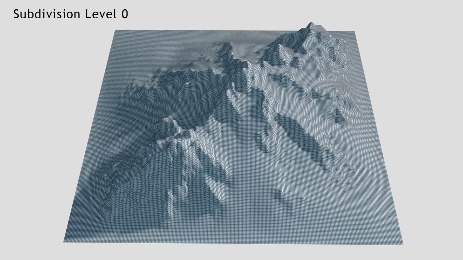 Mountain Terrain Landscape Snow 3d Model