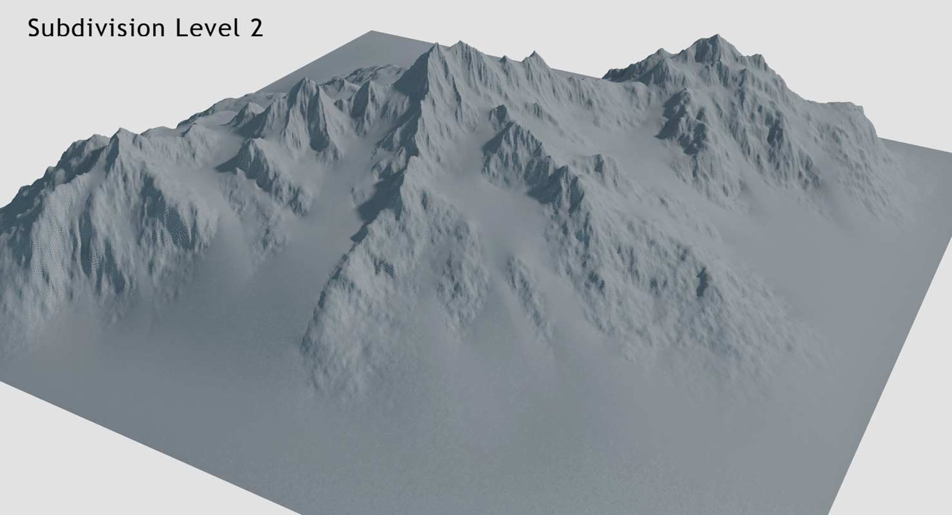 mountain terrain landscape snow 3d model