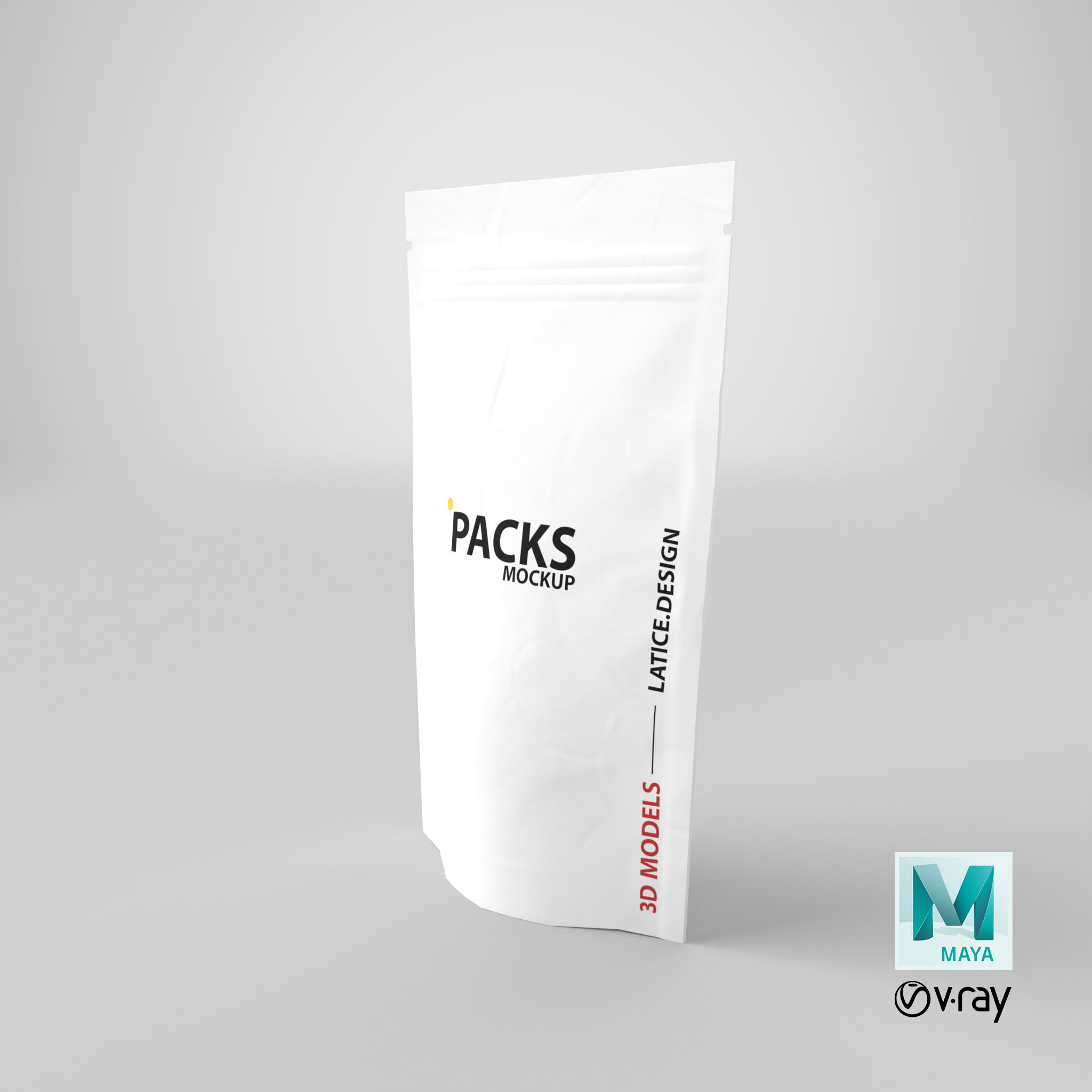 3D stand pouch model - TurboSquid 1431734