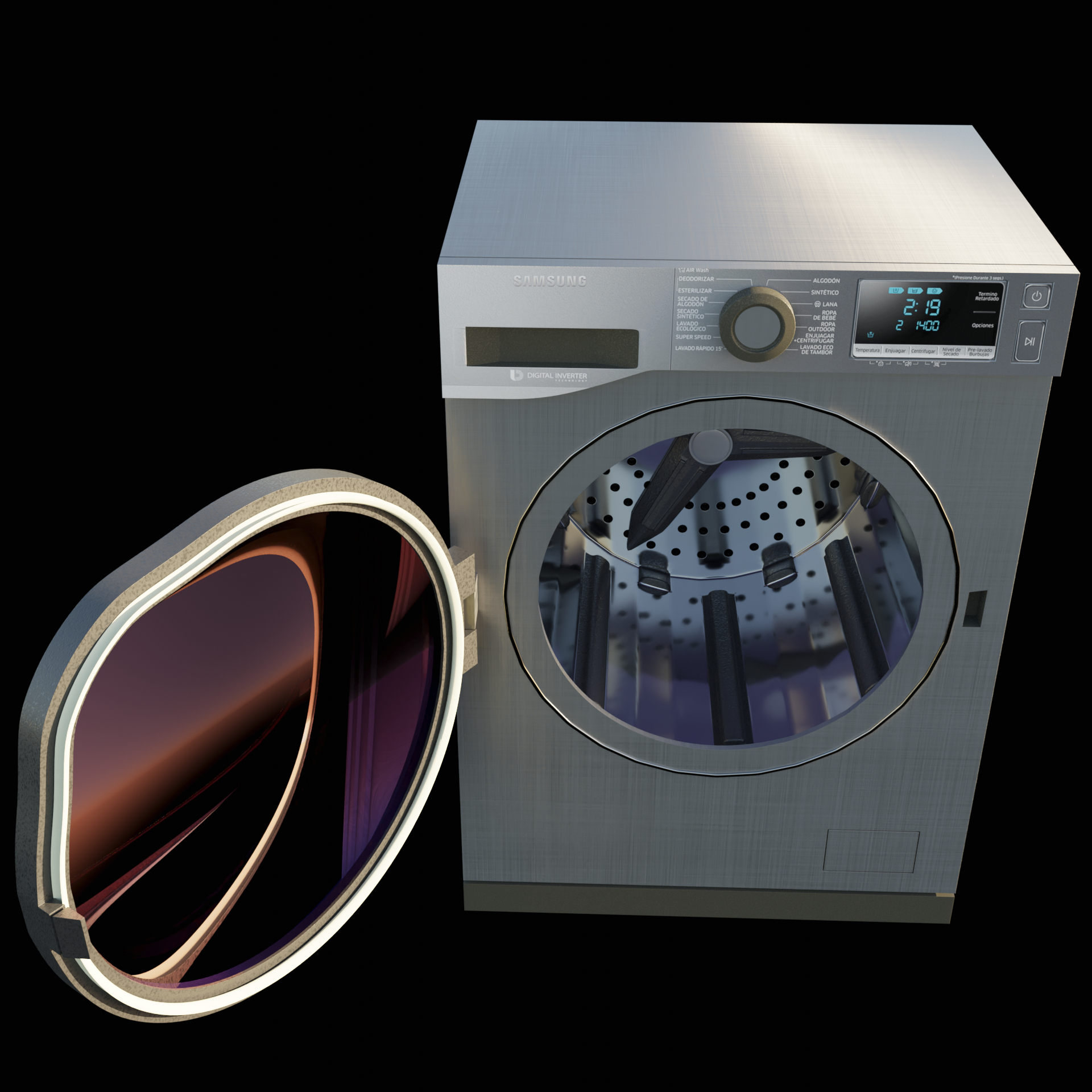 Wash machine 3D model - TurboSquid 1690341