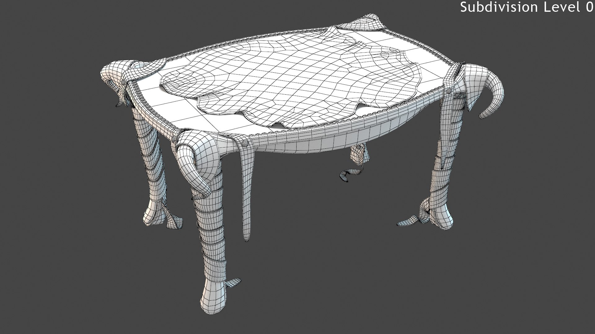 Infernal Furniture Animal Table 3D Model - TurboSquid 1658343