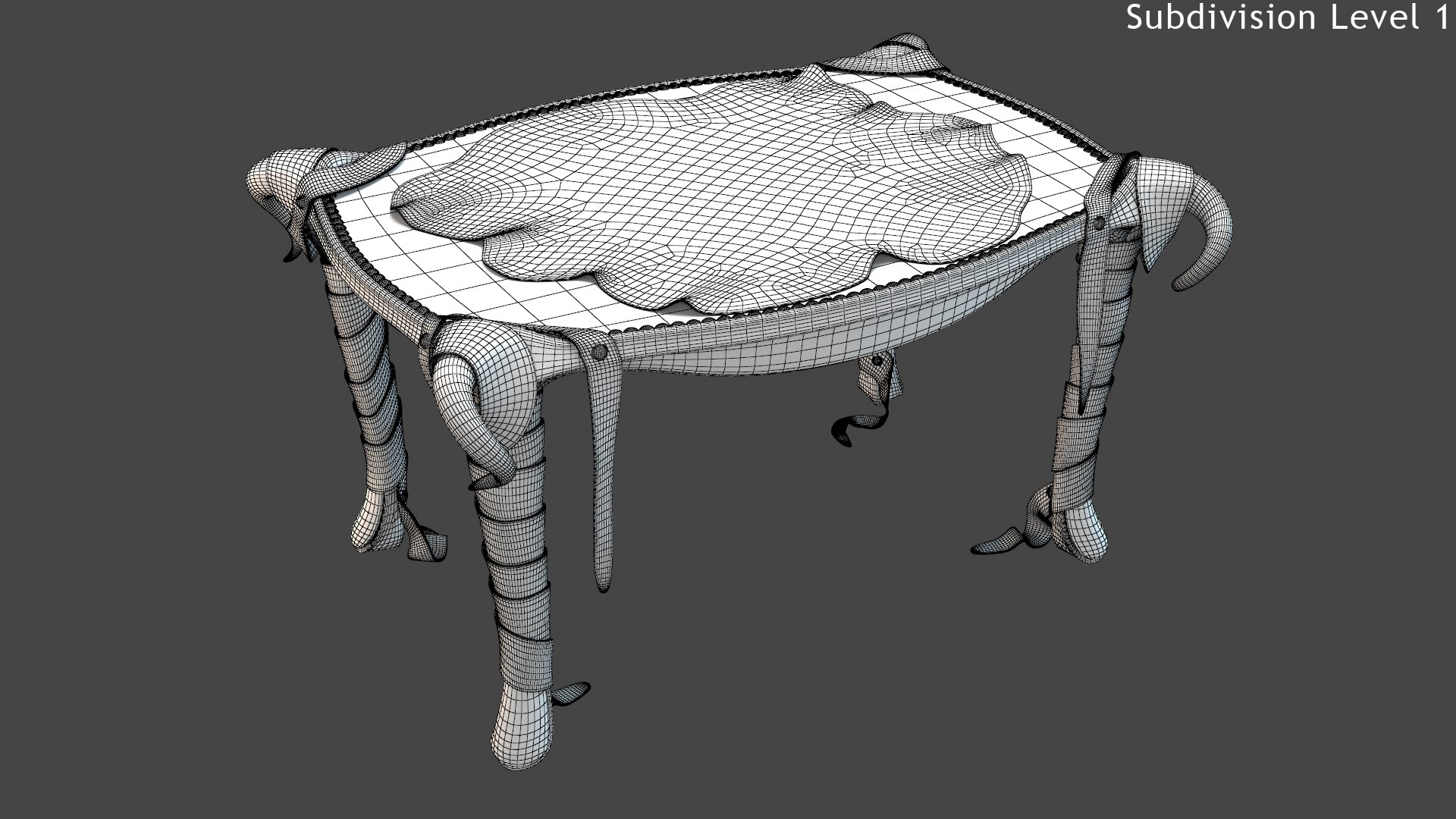 Infernal Furniture Animal Table 3D Model - TurboSquid 1658343
