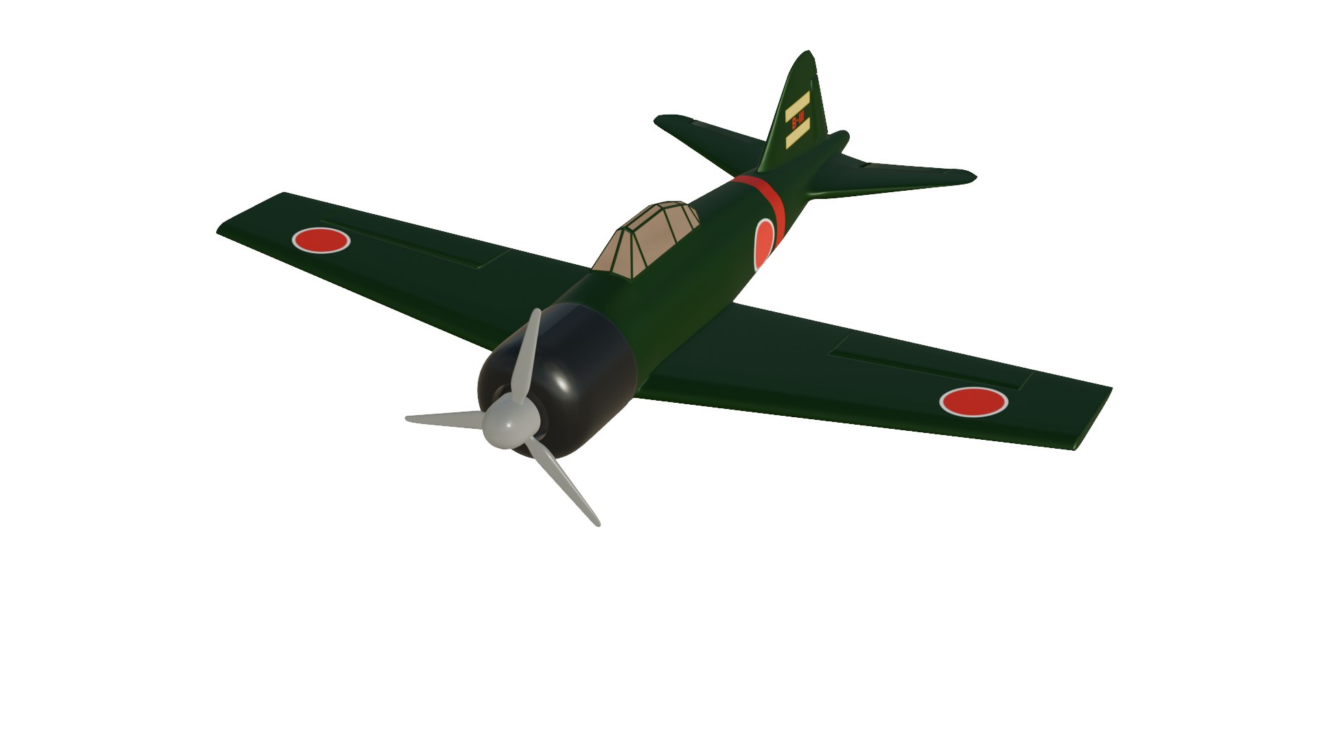 3D Mitsubishi A6M Zero - TurboSquid 2287625