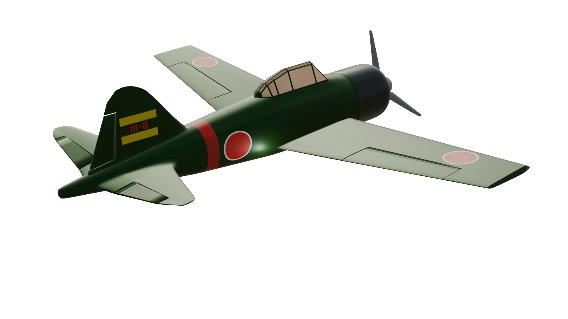3D Mitsubishi A6M Zero - TurboSquid 2287625