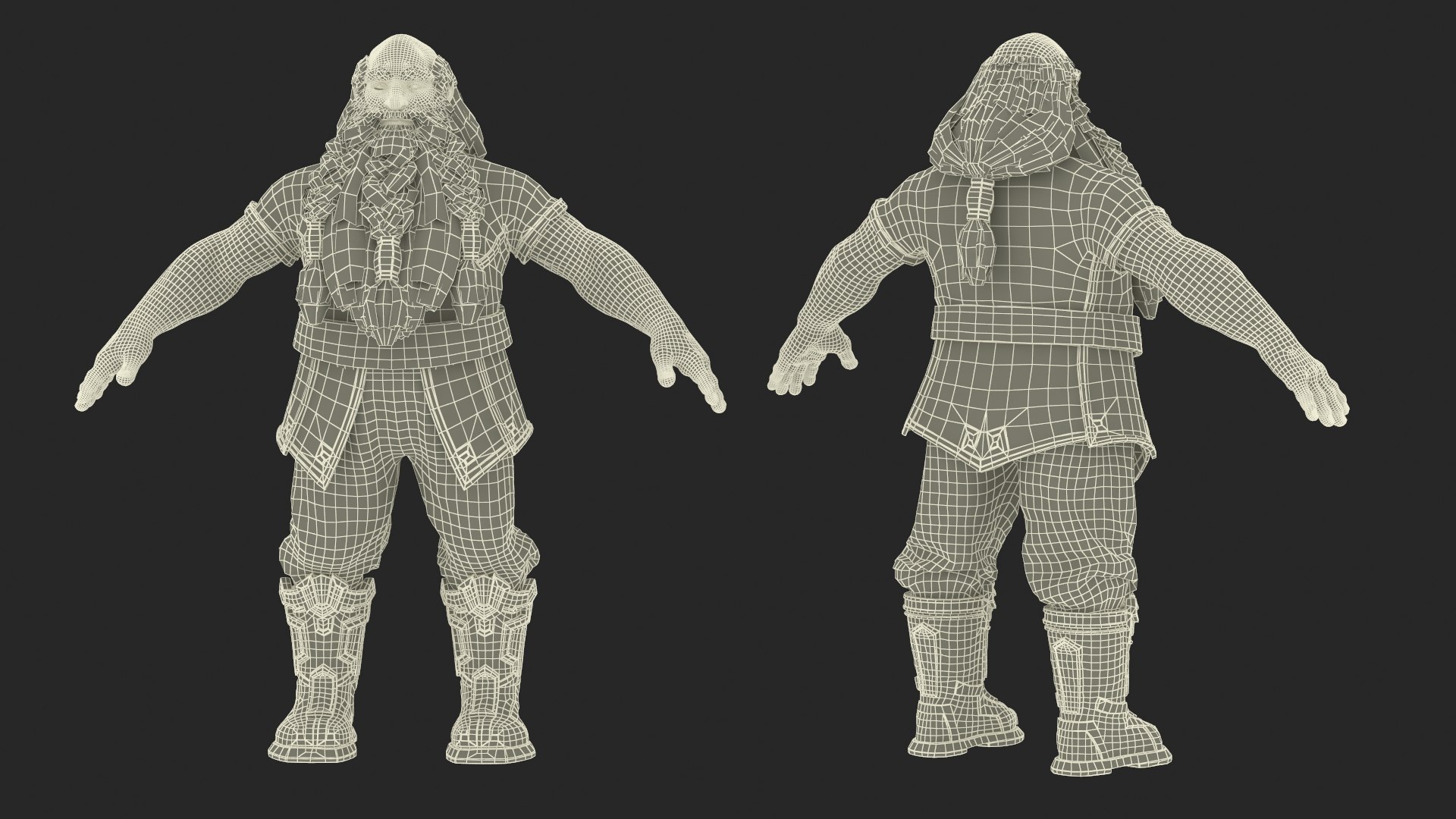 3D Game Dwarf Character Rigged - TurboSquid 2390117