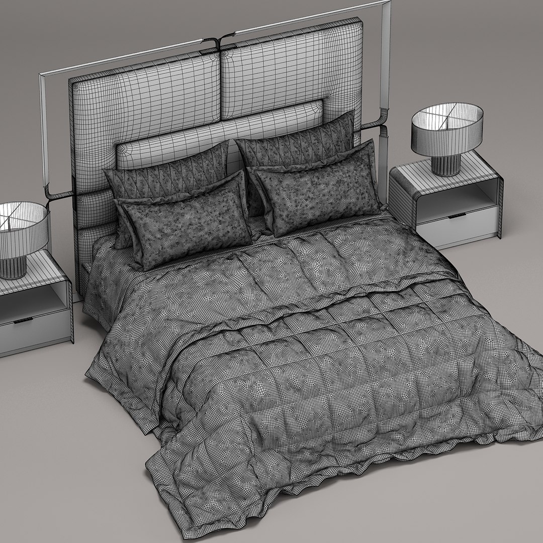 3D Rugiano Grace Bed Model - TurboSquid 1233086