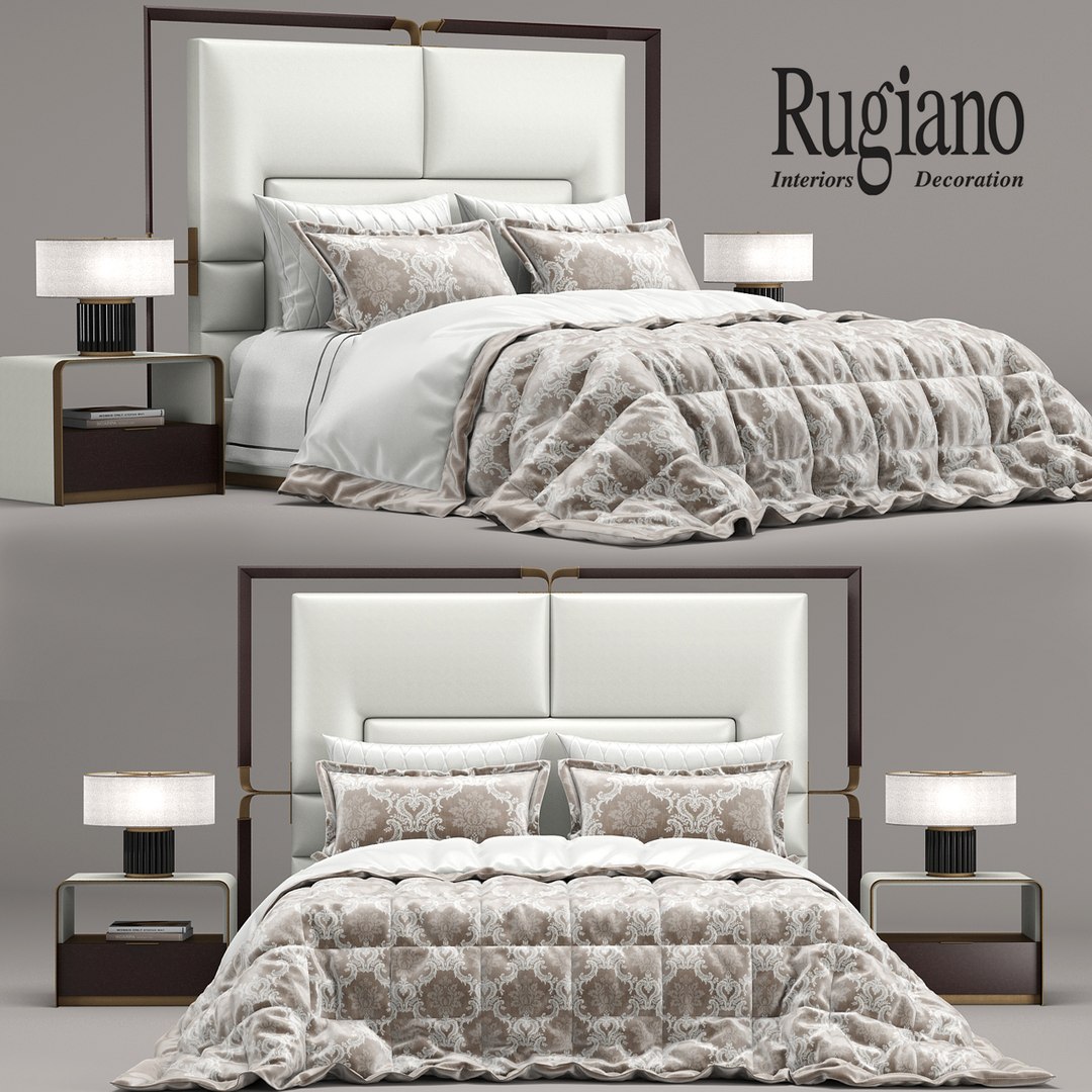 3D Rugiano Grace Bed Model - TurboSquid 1233086