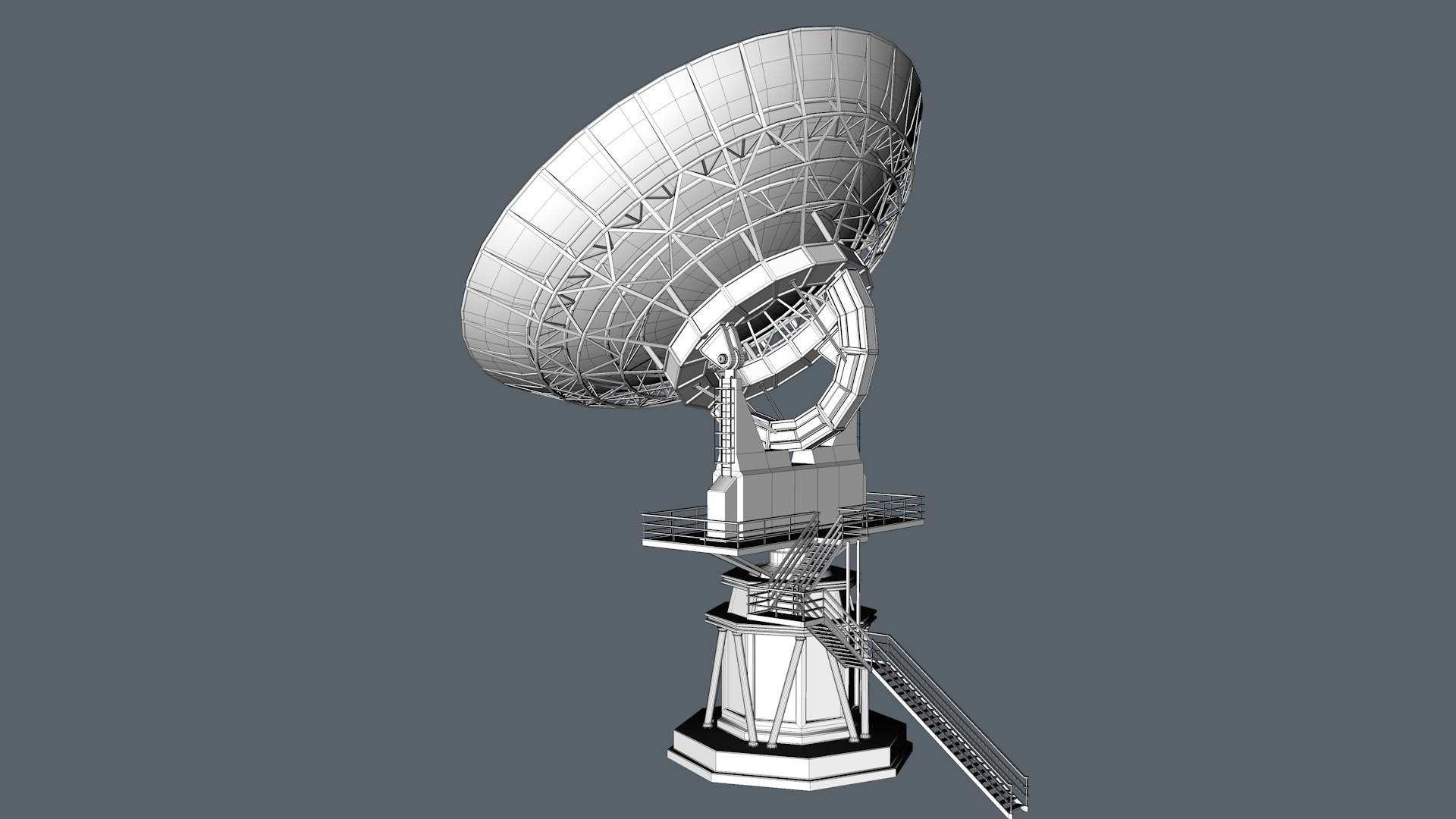 3D Radio Telescope Model - TurboSquid 1603983