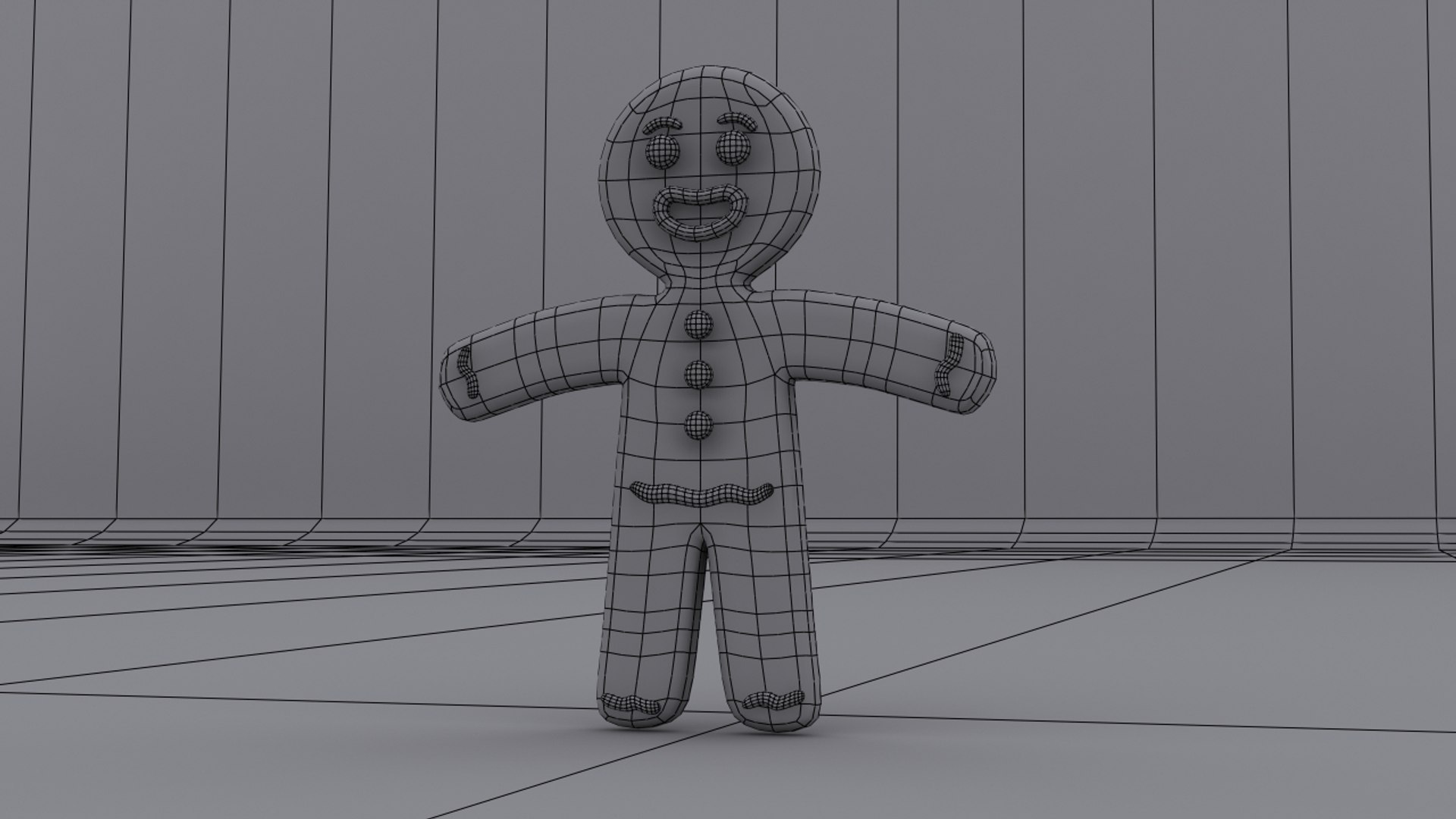 3d Gingerbread Man Model