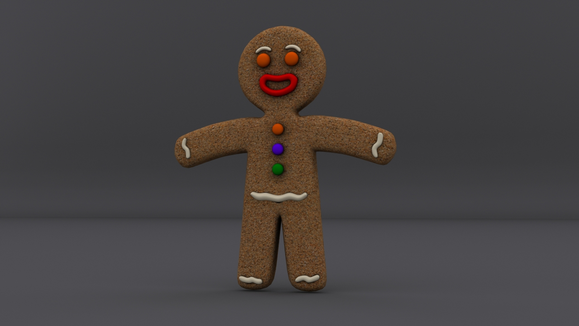 3d Gingerbread Man Model