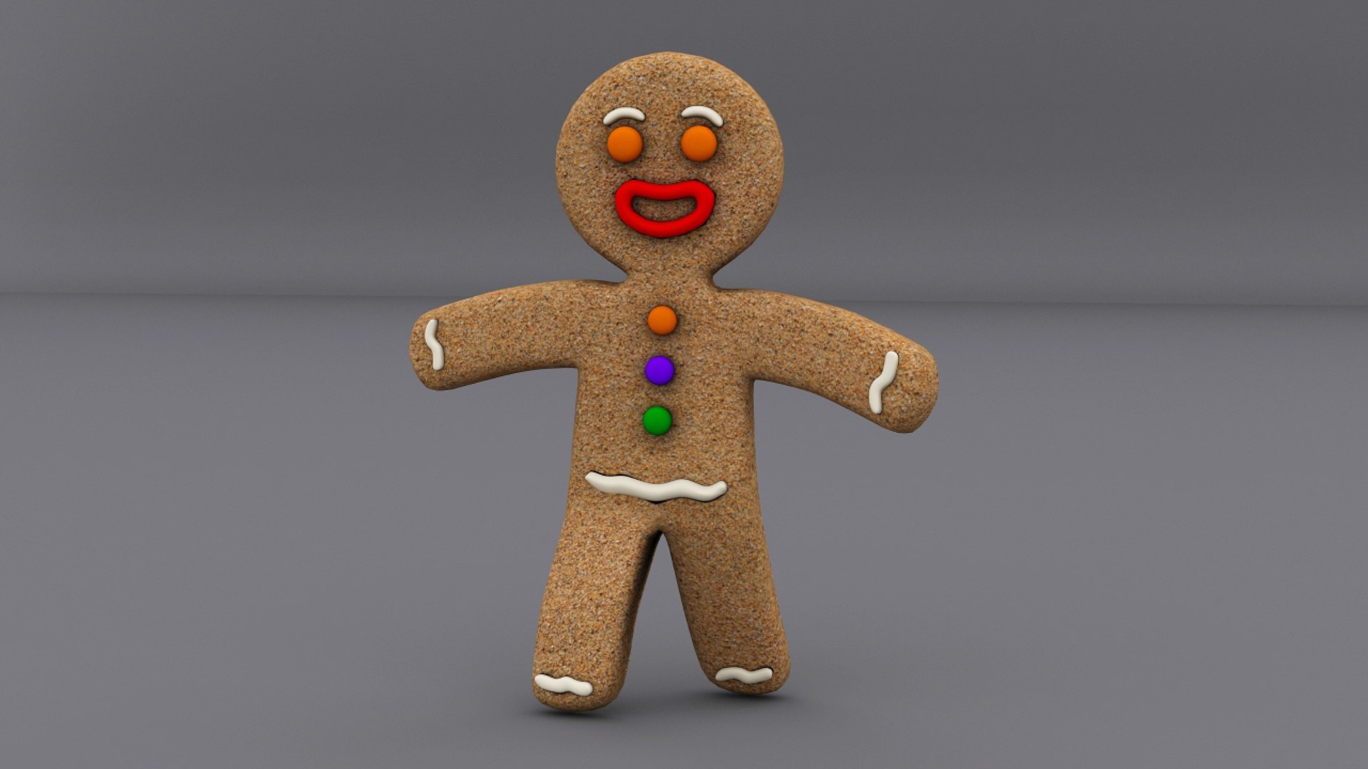 3d Gingerbread Man Model