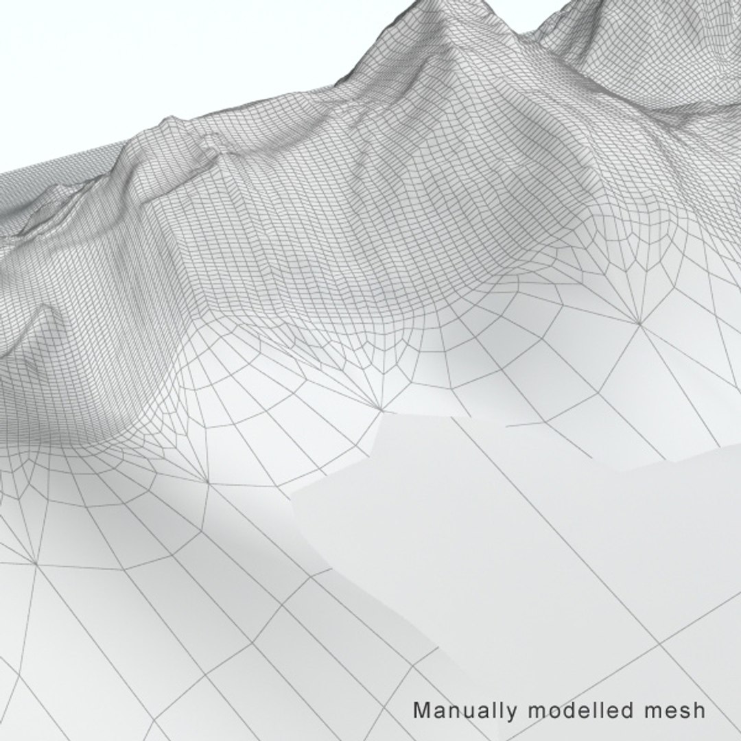 Lake Mountains Landscape Terrains 3d Obj