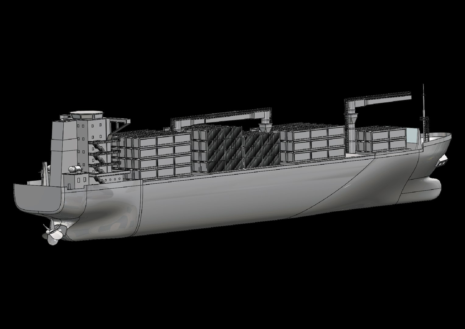 Container Boat 3D Model - TurboSquid 1613387