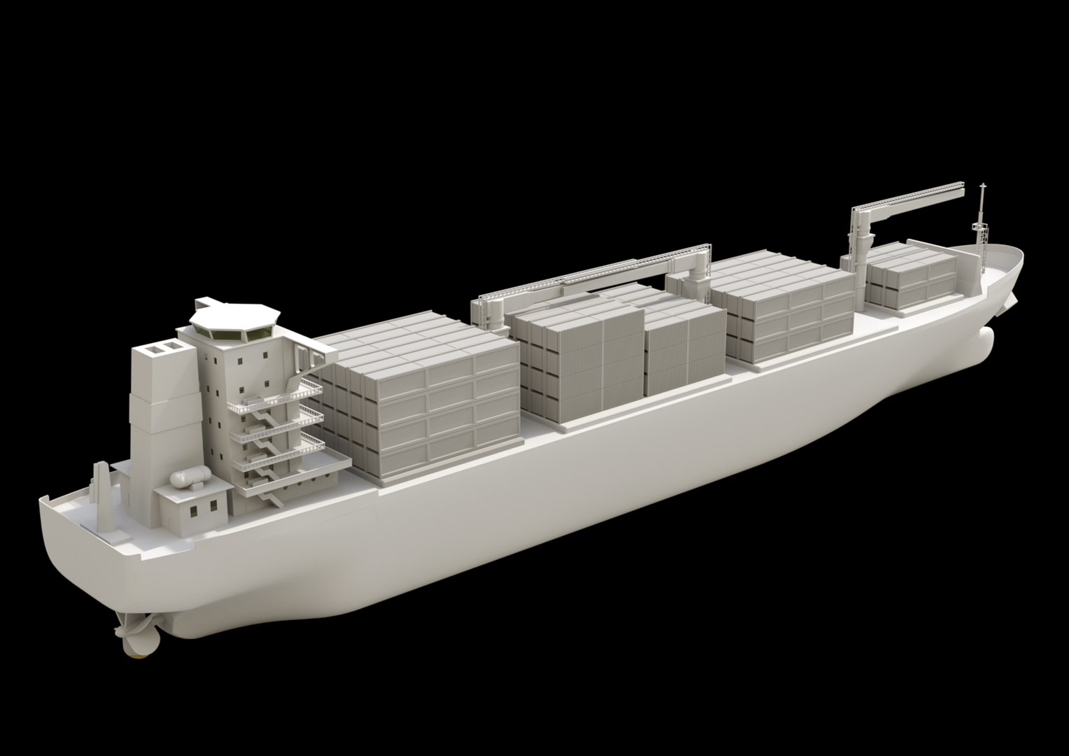 Container Boat 3D Model - TurboSquid 1613387