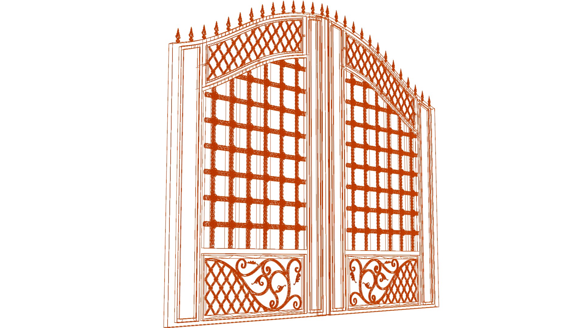 3D Model Steel Forged Gate - TurboSquid 1884681