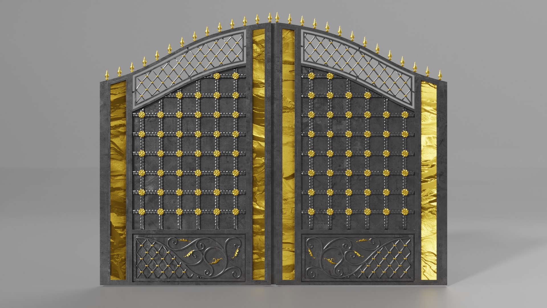 3D Model Steel Forged Gate - TurboSquid 1884681