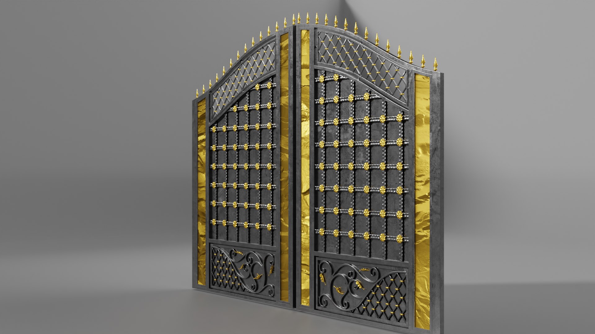 3D Model Steel Forged Gate - TurboSquid 1884681