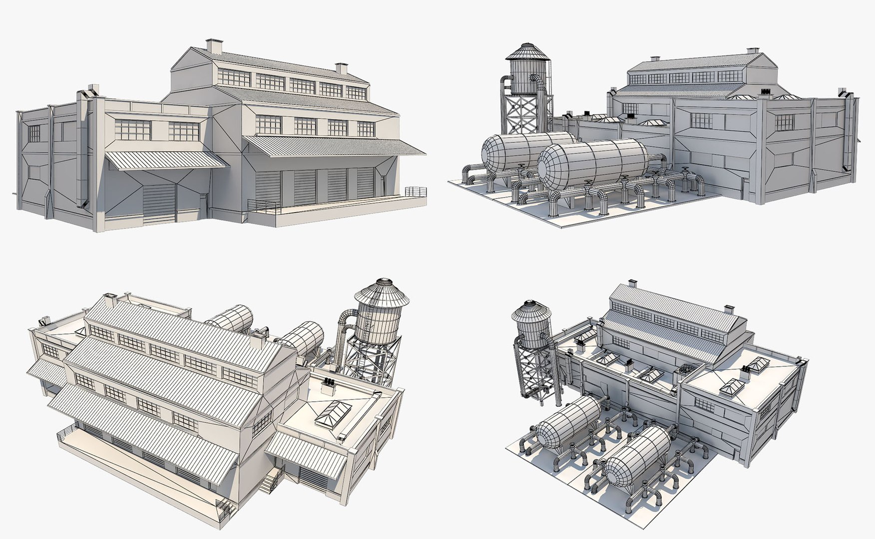 Building Factory Model - TurboSquid 1326696
