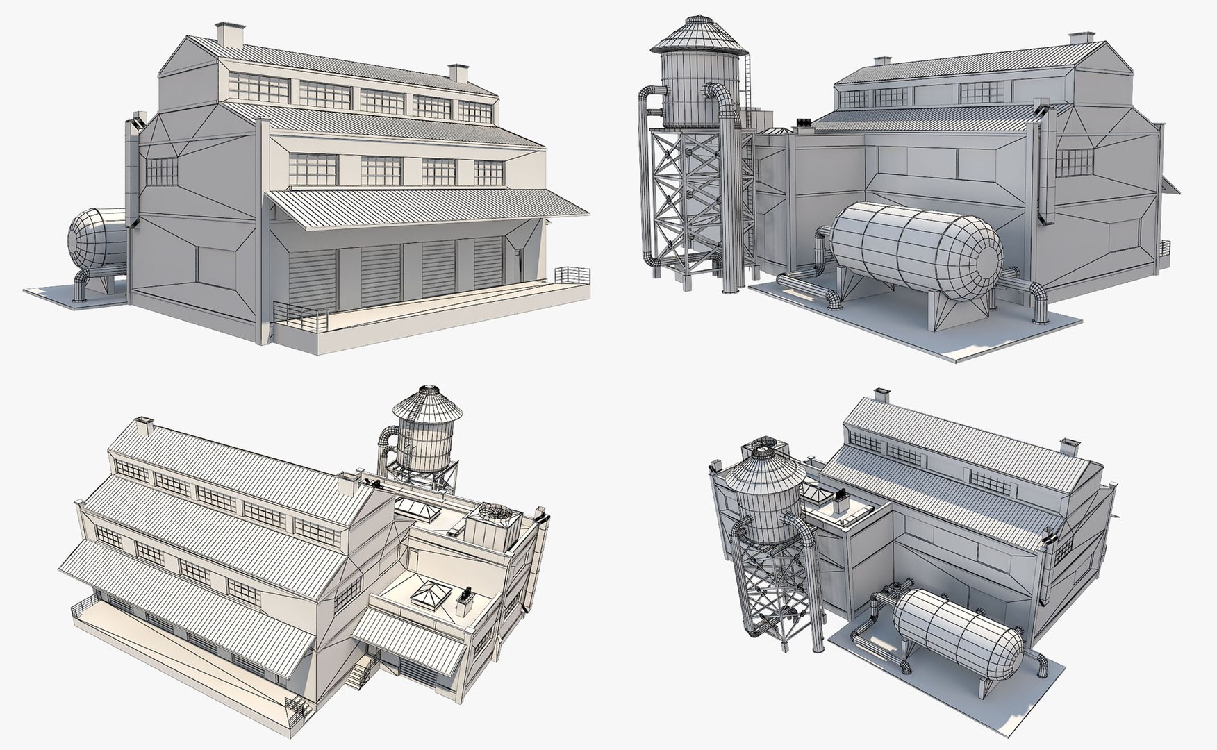 Building Factory Model - TurboSquid 1326696