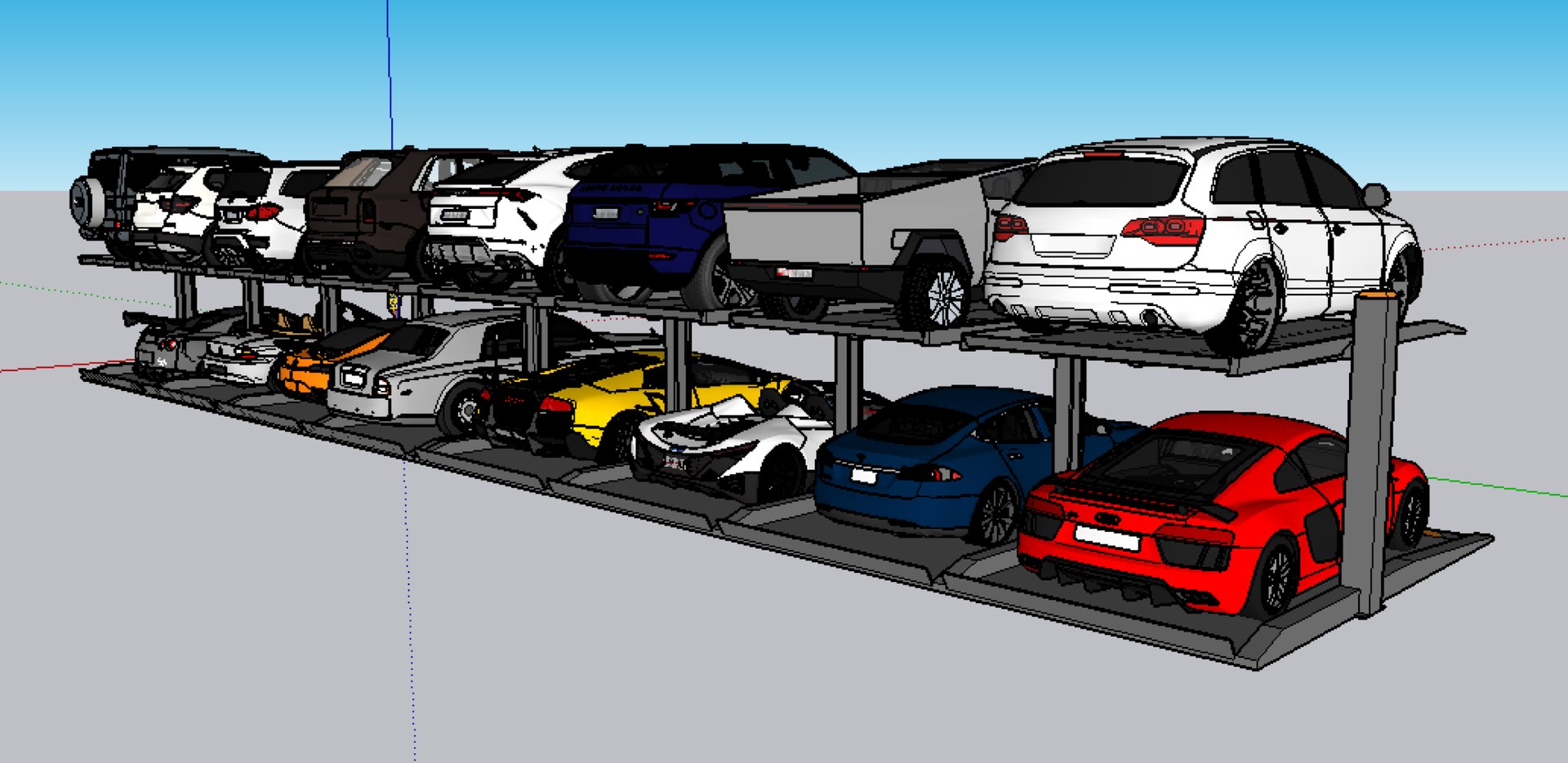 LUXURY CAR PARKING 3D Model - TurboSquid 1736443