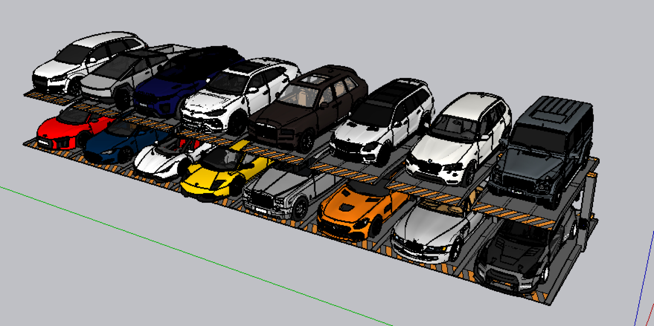 LUXURY CAR PARKING 3D model - TurboSquid 1736443