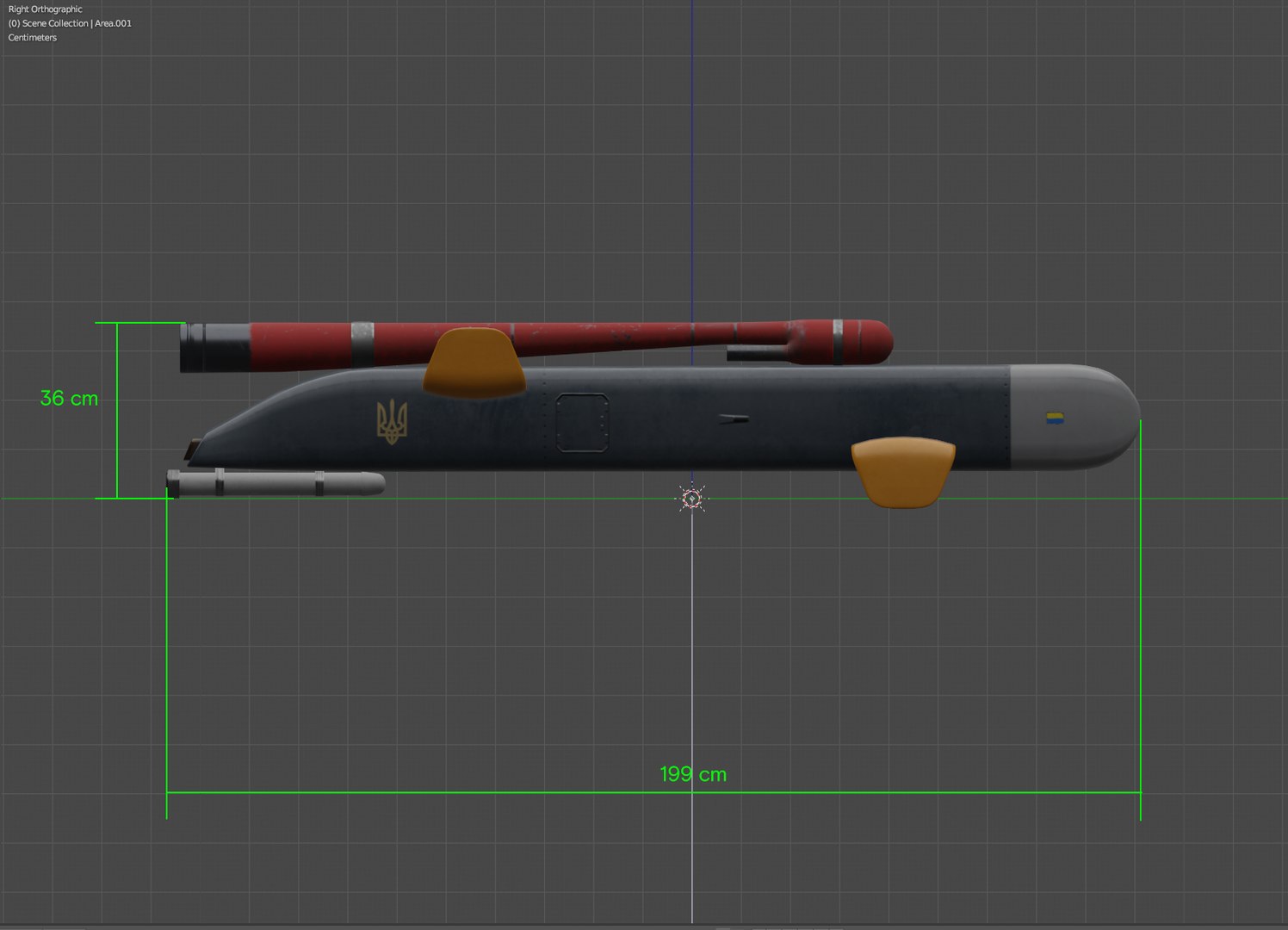 3D Model Ukrainian Trembita Missile Low-poly - TurboSquid 2234285