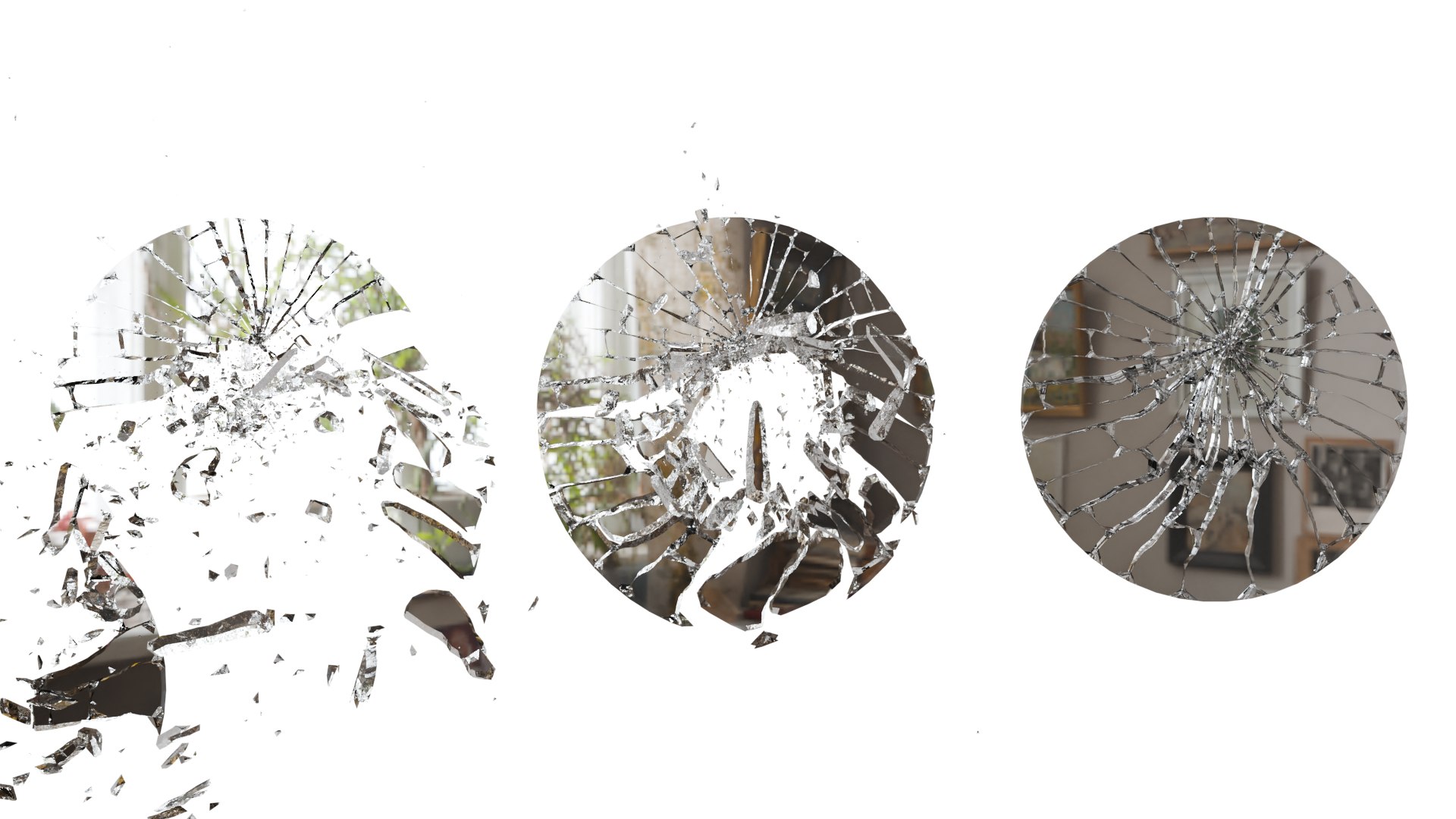 Animated Broken Windows And Mirrors Glass 3D Models For Blender 3D ...