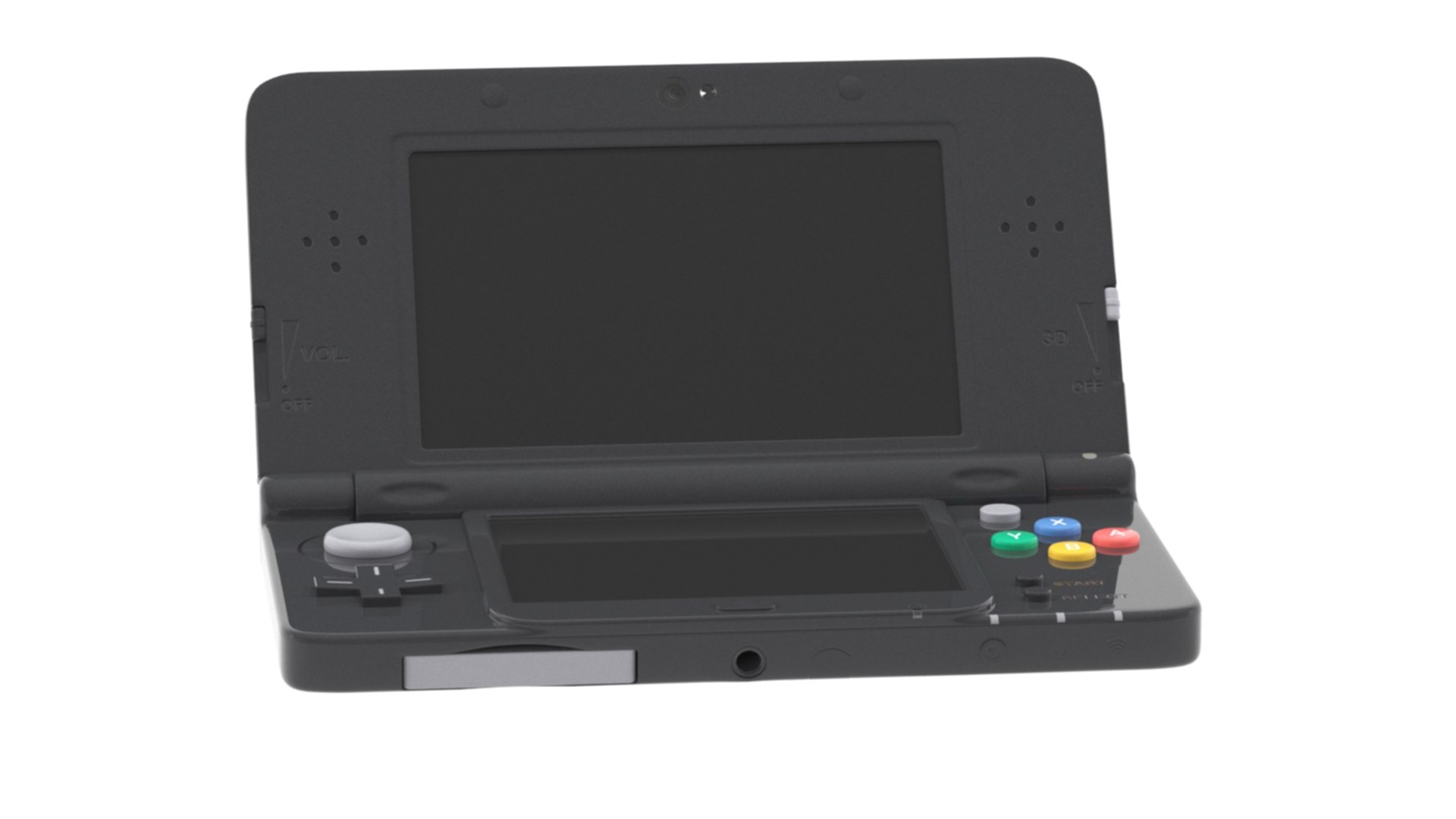 New Nintendo 3DS Black 3D Model - TurboSquid 2334212