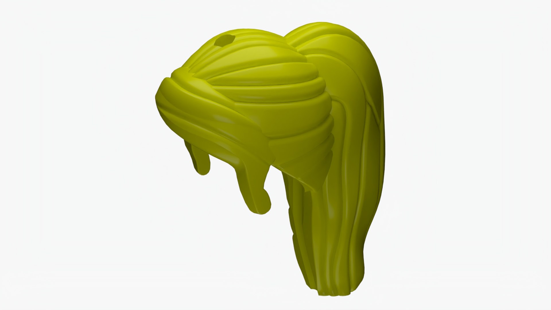 3D Model Lego Detailed Real Brick Size Hair - TurboSquid 1894821