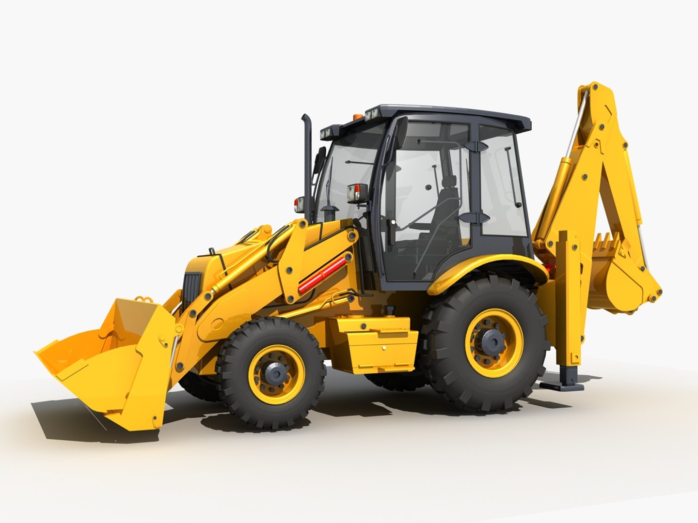 Backhoe Loader 3D Model - TurboSquid 1236167