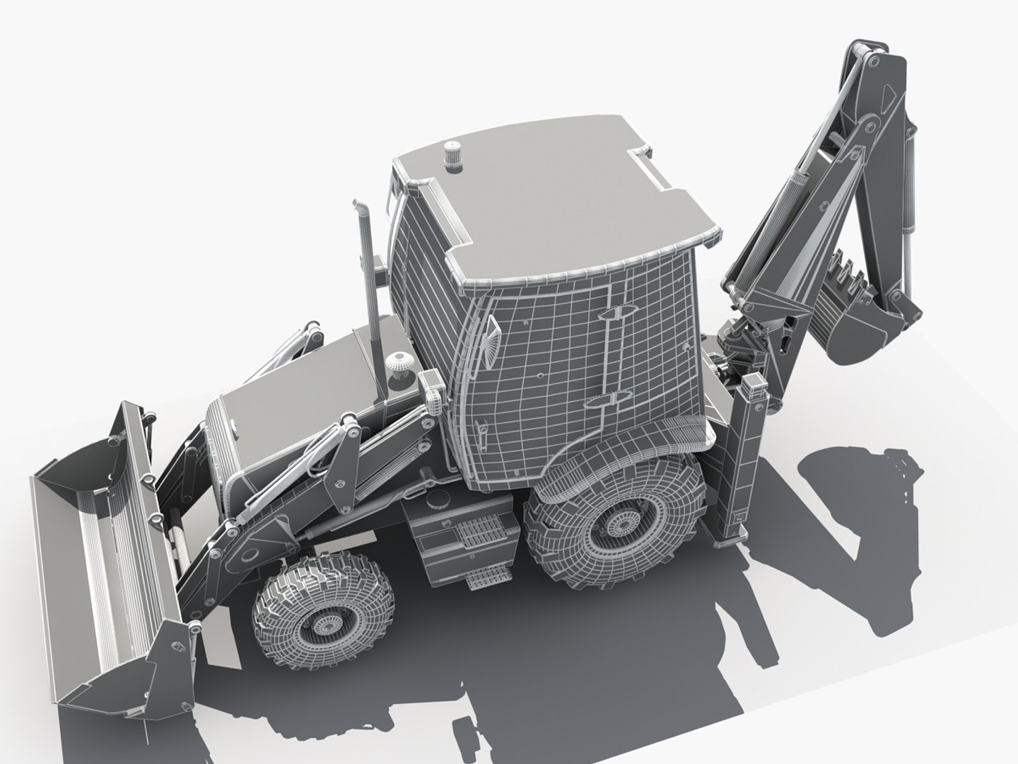 Backhoe Loader 3D Model - TurboSquid 1236167