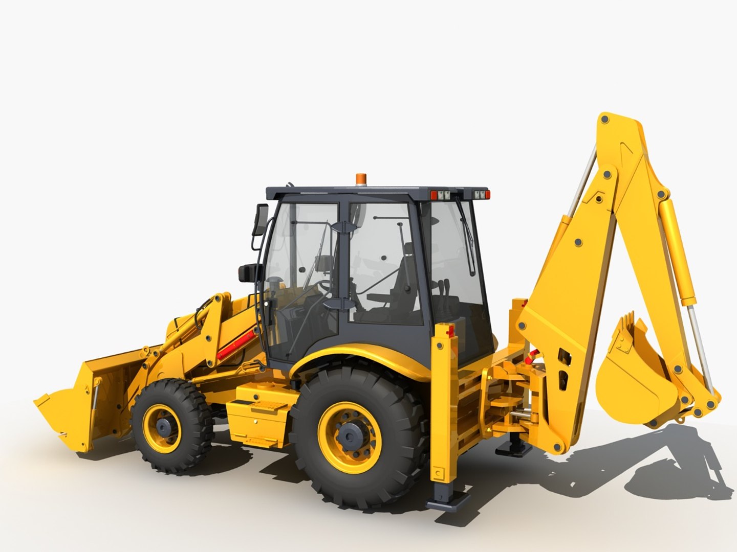 Backhoe Loader 3D Model - TurboSquid 1236167