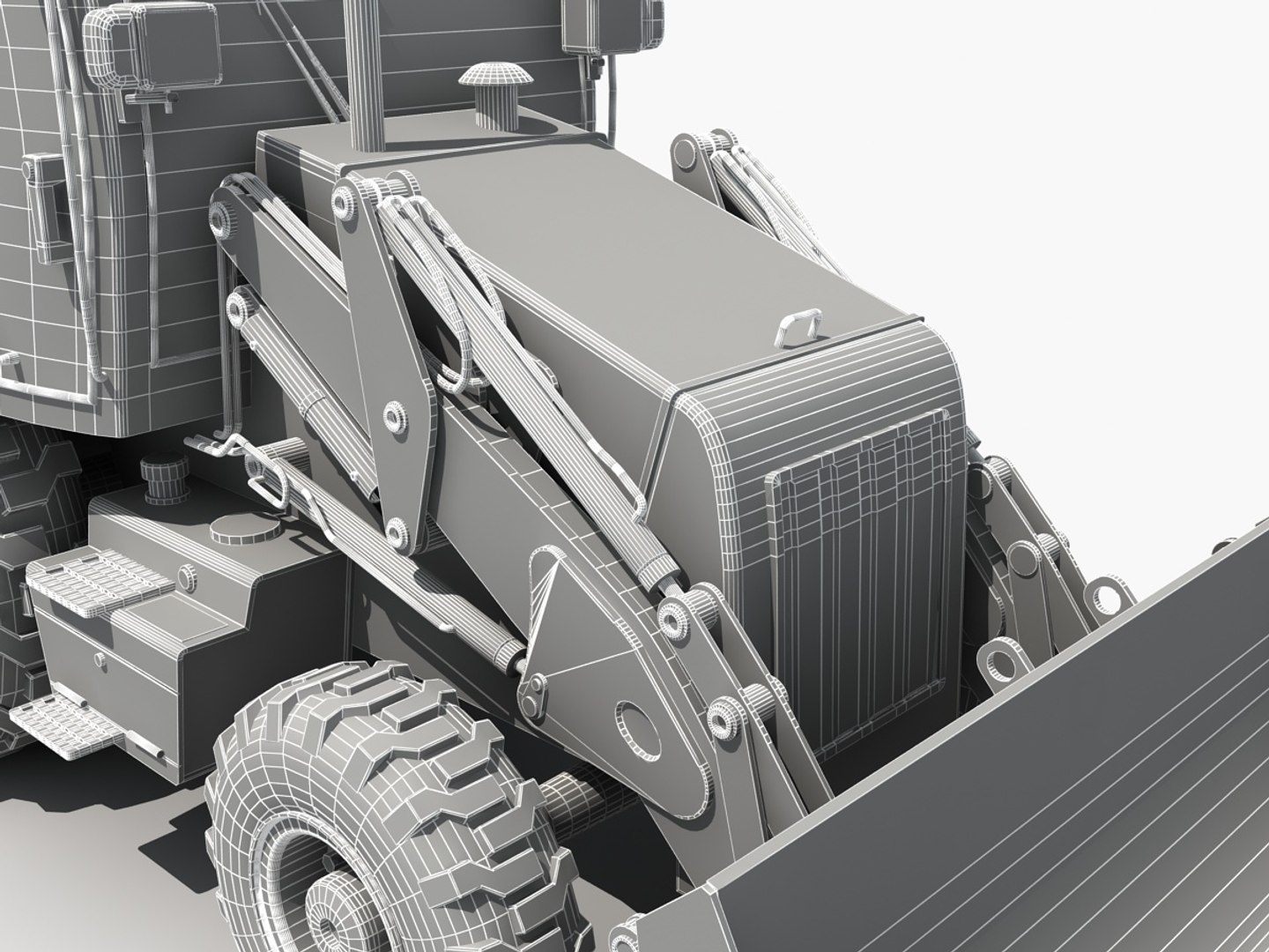 Backhoe Loader 3D Model - TurboSquid 1236167