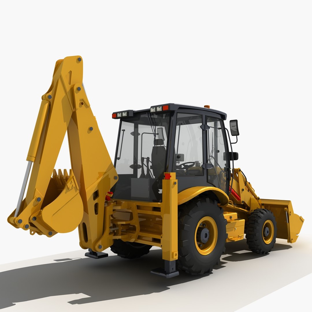 Backhoe Loader 3D Model - TurboSquid 1236167