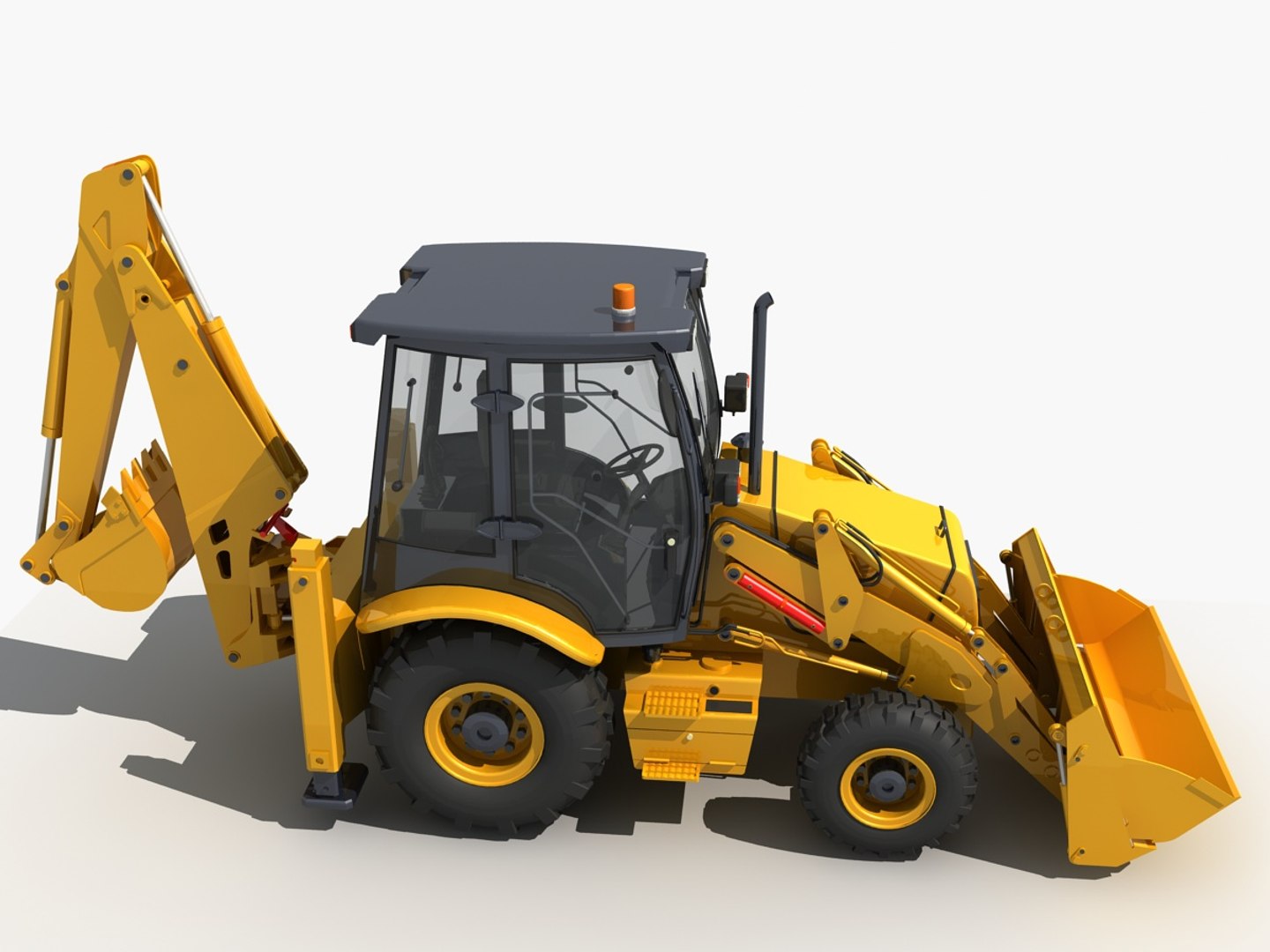 Backhoe Loader 3D Model - TurboSquid 1236167