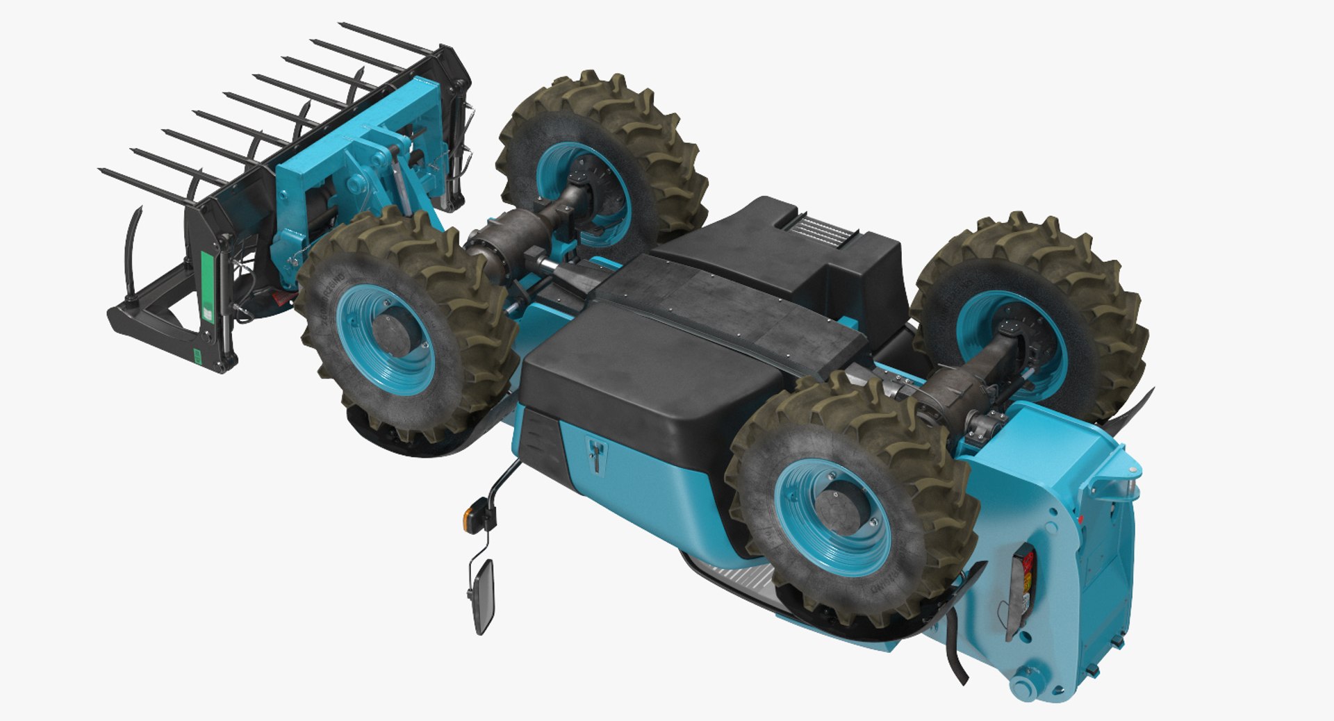 Hydraulic telehandler grabber generic 3D model - TurboSquid 1410992